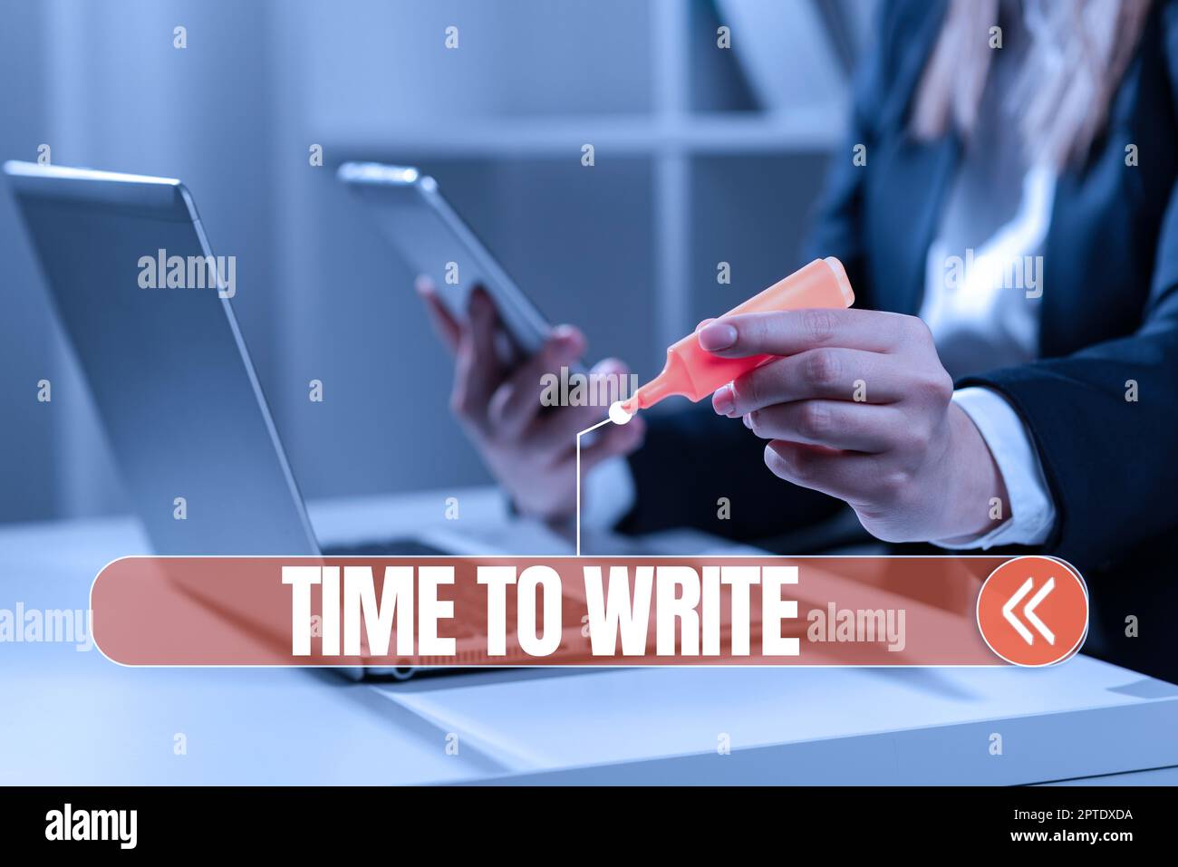 Text Caption Presenting Time To Write Concept Meaning To Record Something Or To Express An Idea