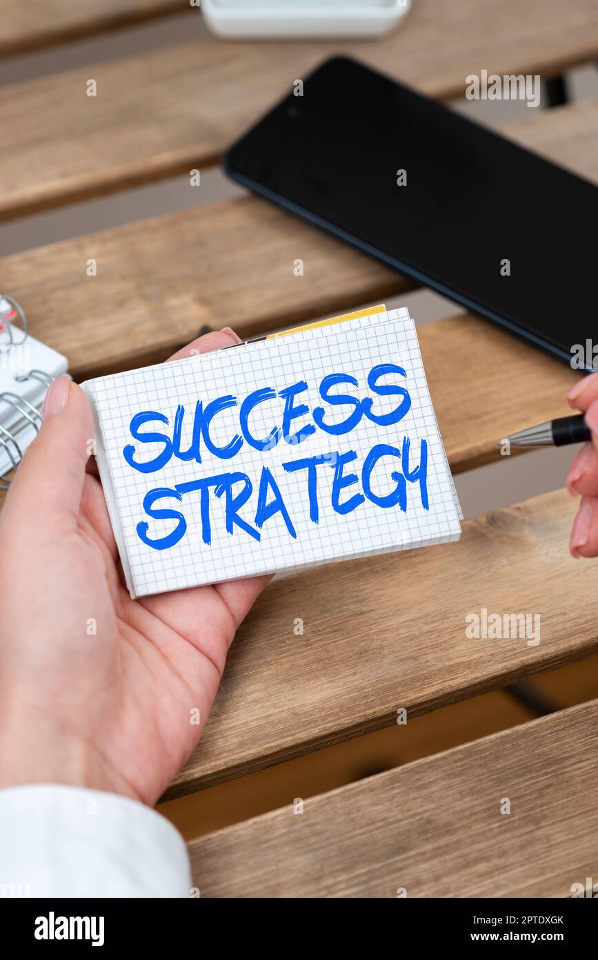 Inspiration showing sign Success Strategy, Word Written on provides ...