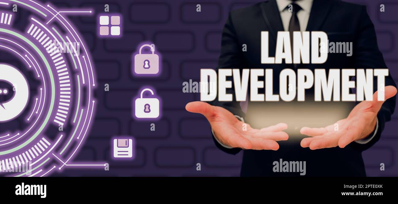 Conceptual display Land Development, Business concept process of ...