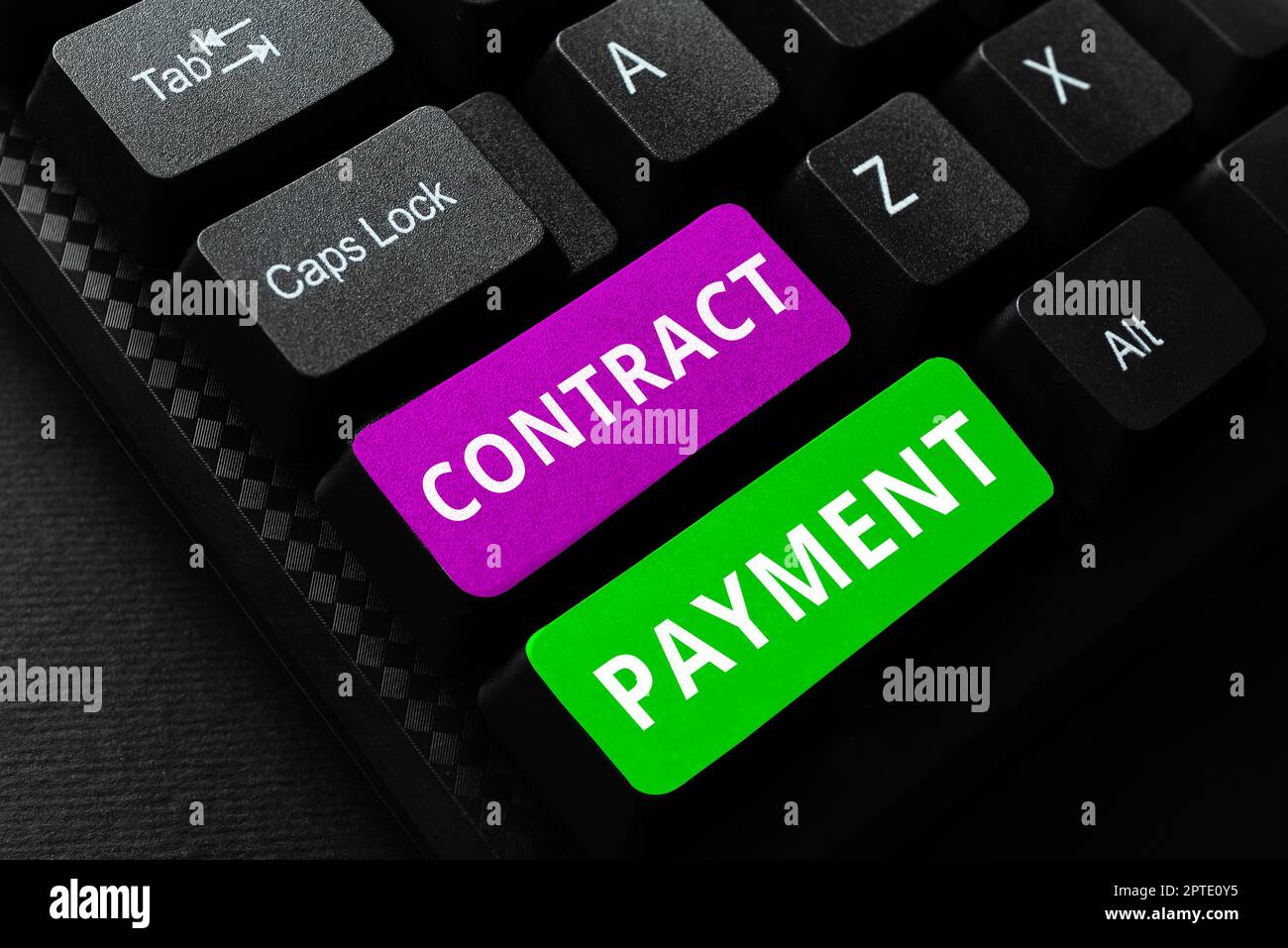 Text caption presenting Contract Payment, Business overview payments ...