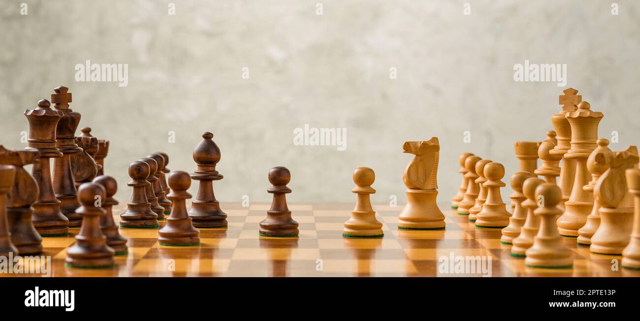 Opening of a chess game Stock Photo - Alamy