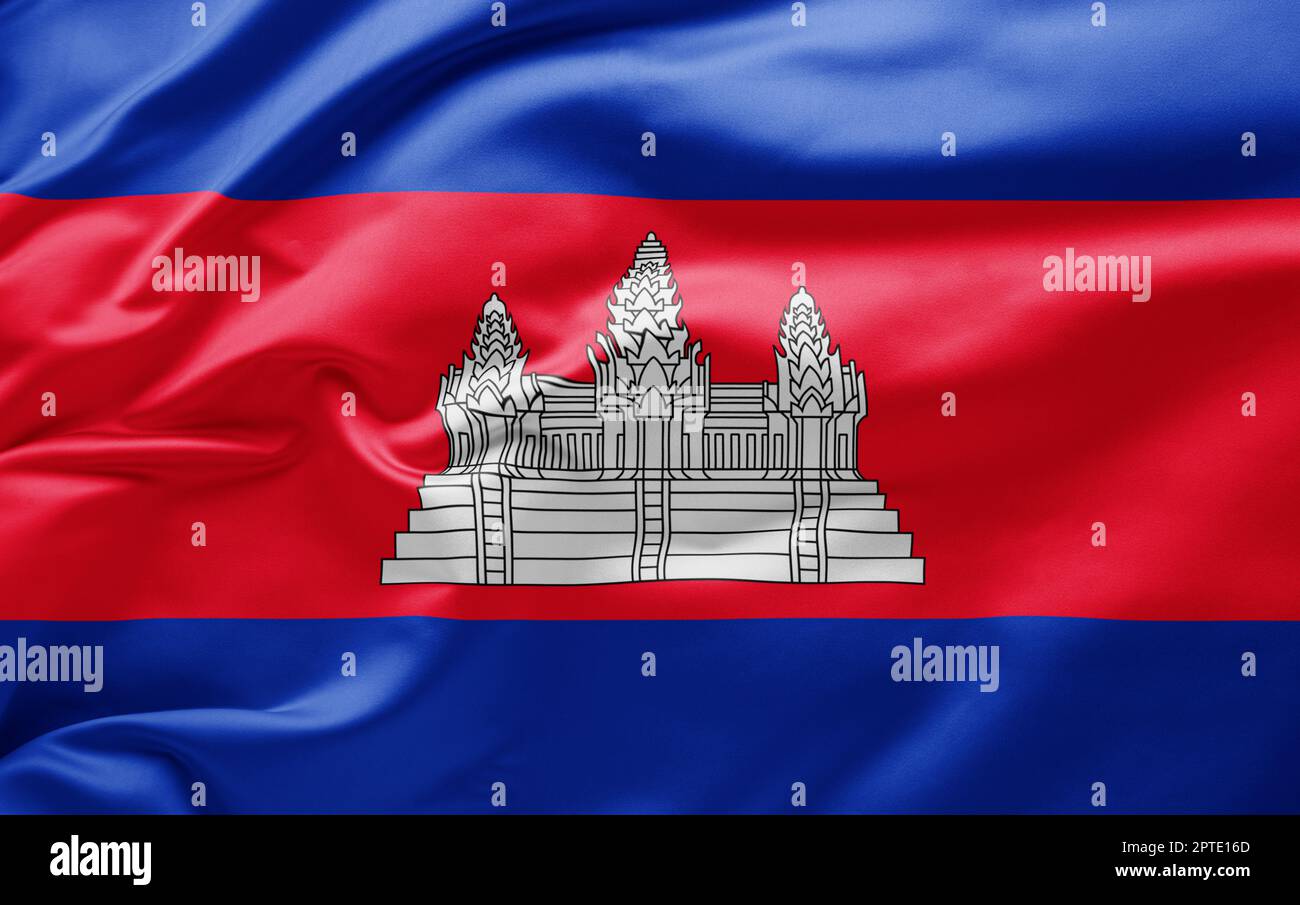 Close up cambodia national flag hi-res stock photography and images - Alamy