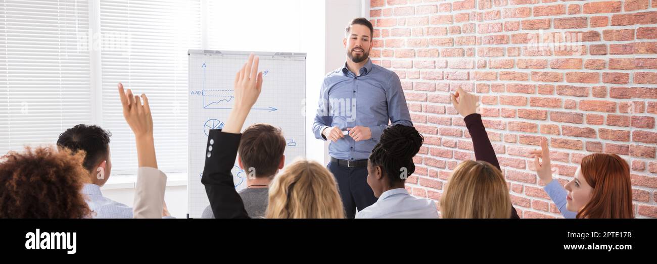 Seminar Training Group Meeting Or Businesspeople Conference Stock Photo ...