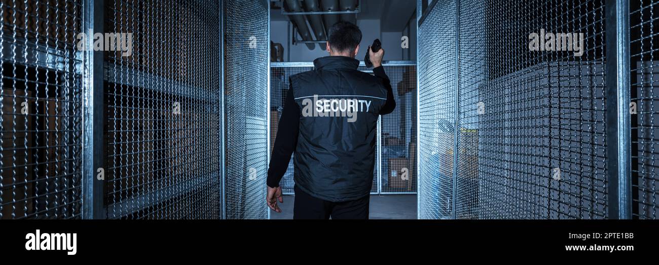 Night warehouse security guard hi-res stock photography and images - Alamy