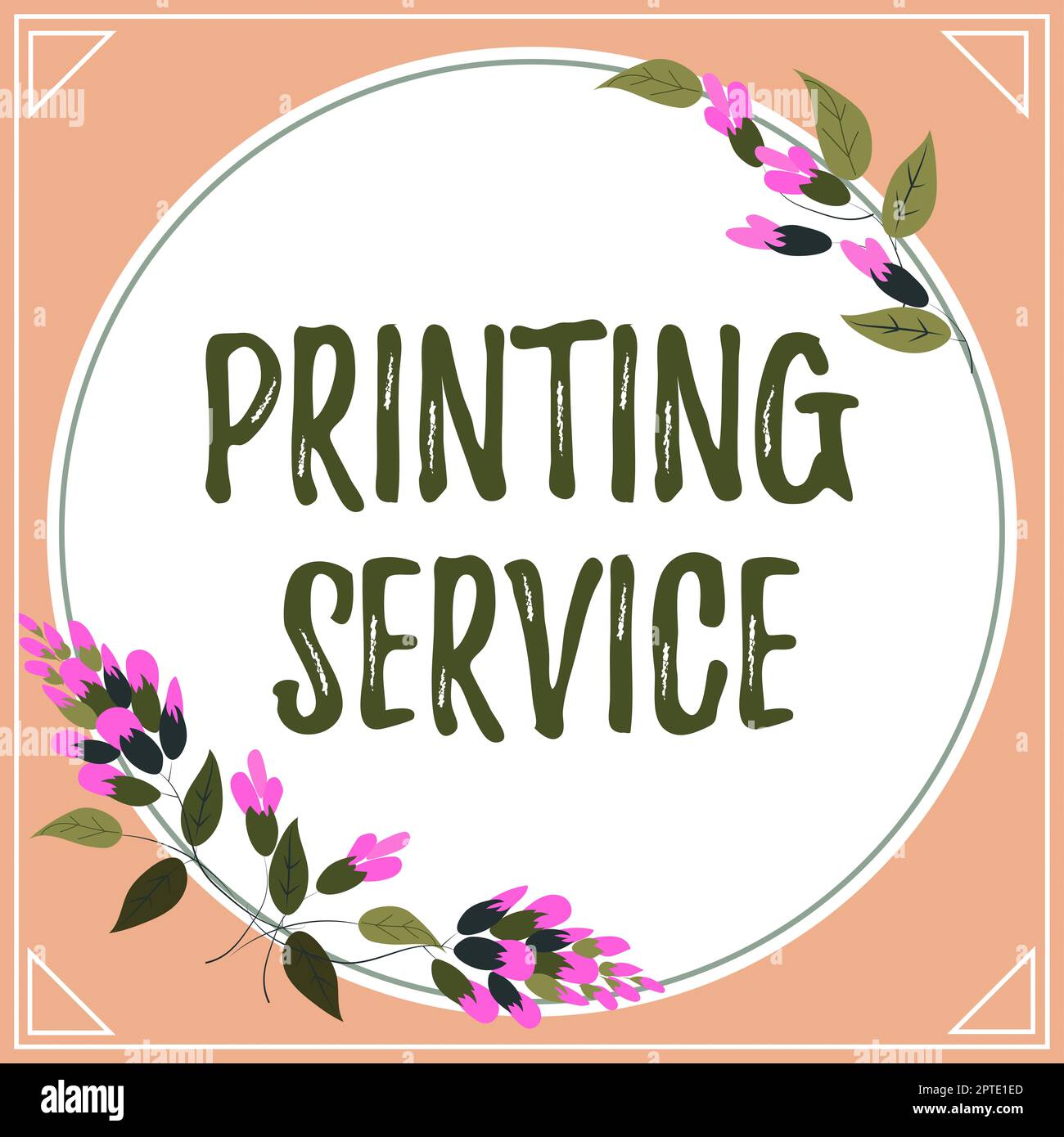 Conceptual display Printing Service, Business concept program offered ...