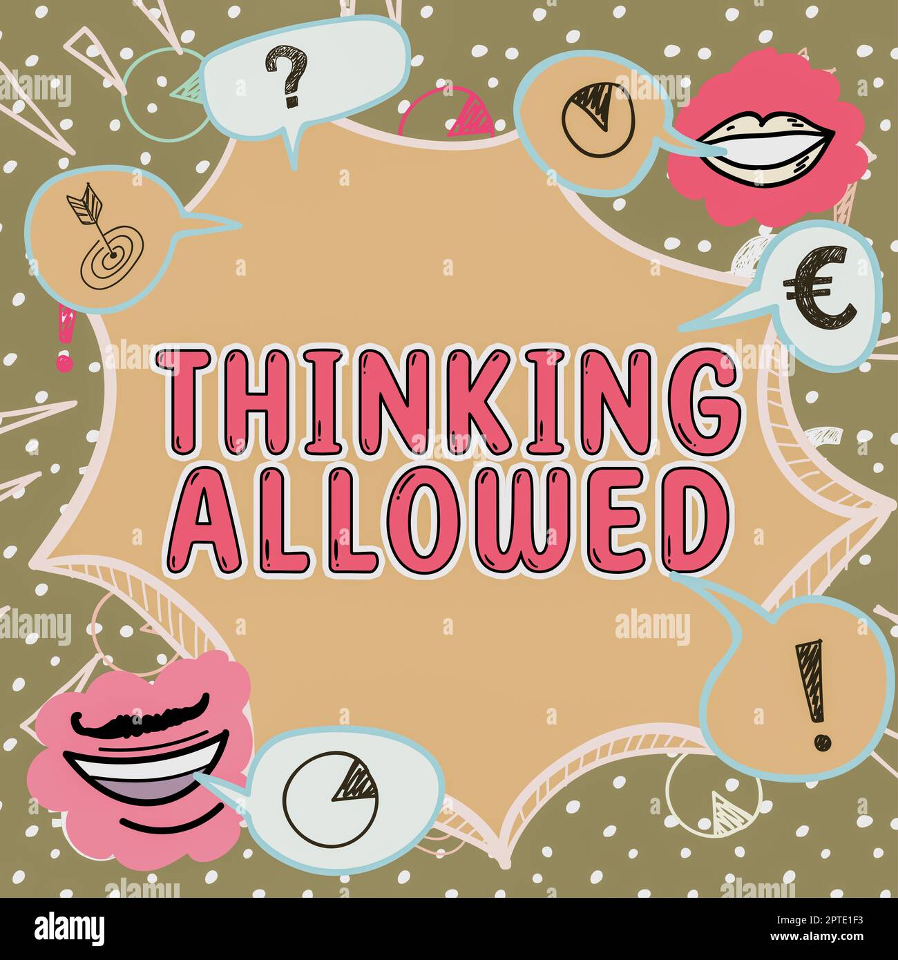 Conceptual display Thinking Allowed, Conceptual photo expressing in ...