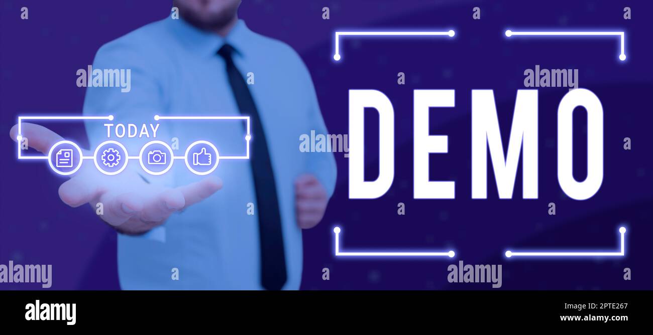 Inspiration showing sign Demo, Business idea exemplification display ...