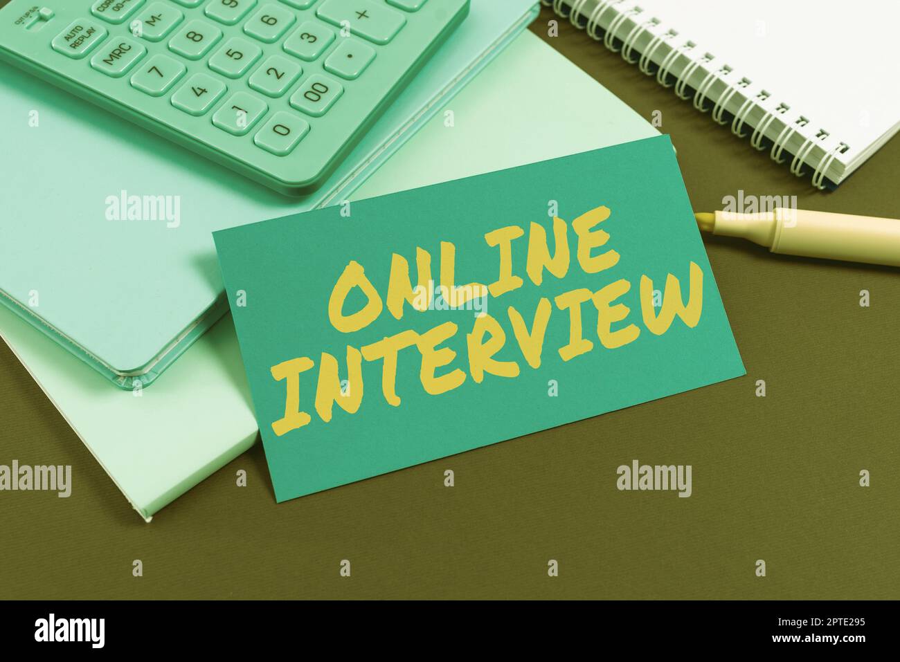 Text caption presenting Online Interview, Word for method conducted ...