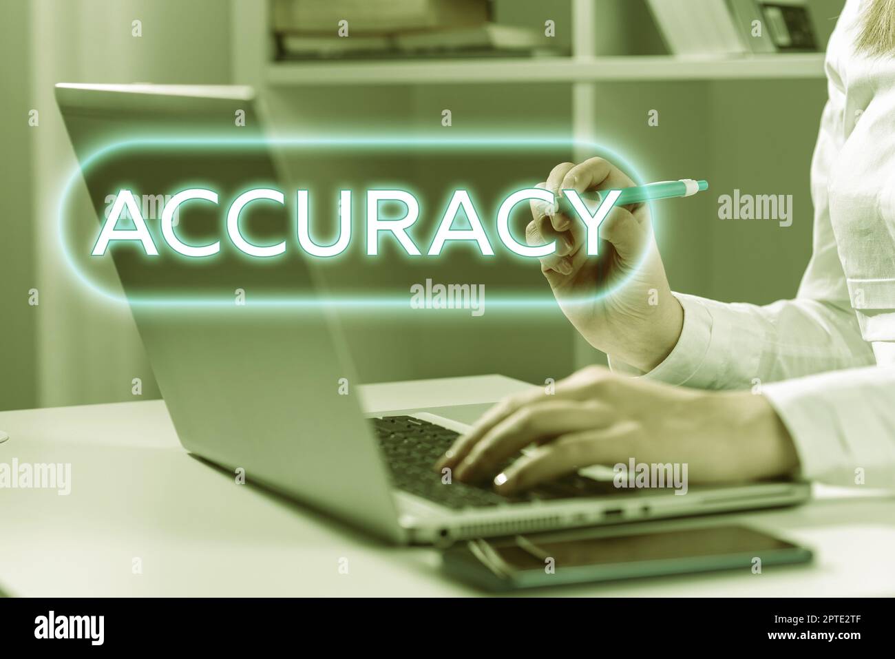 Text caption presenting Accuracy, Word Written on refer to the ...