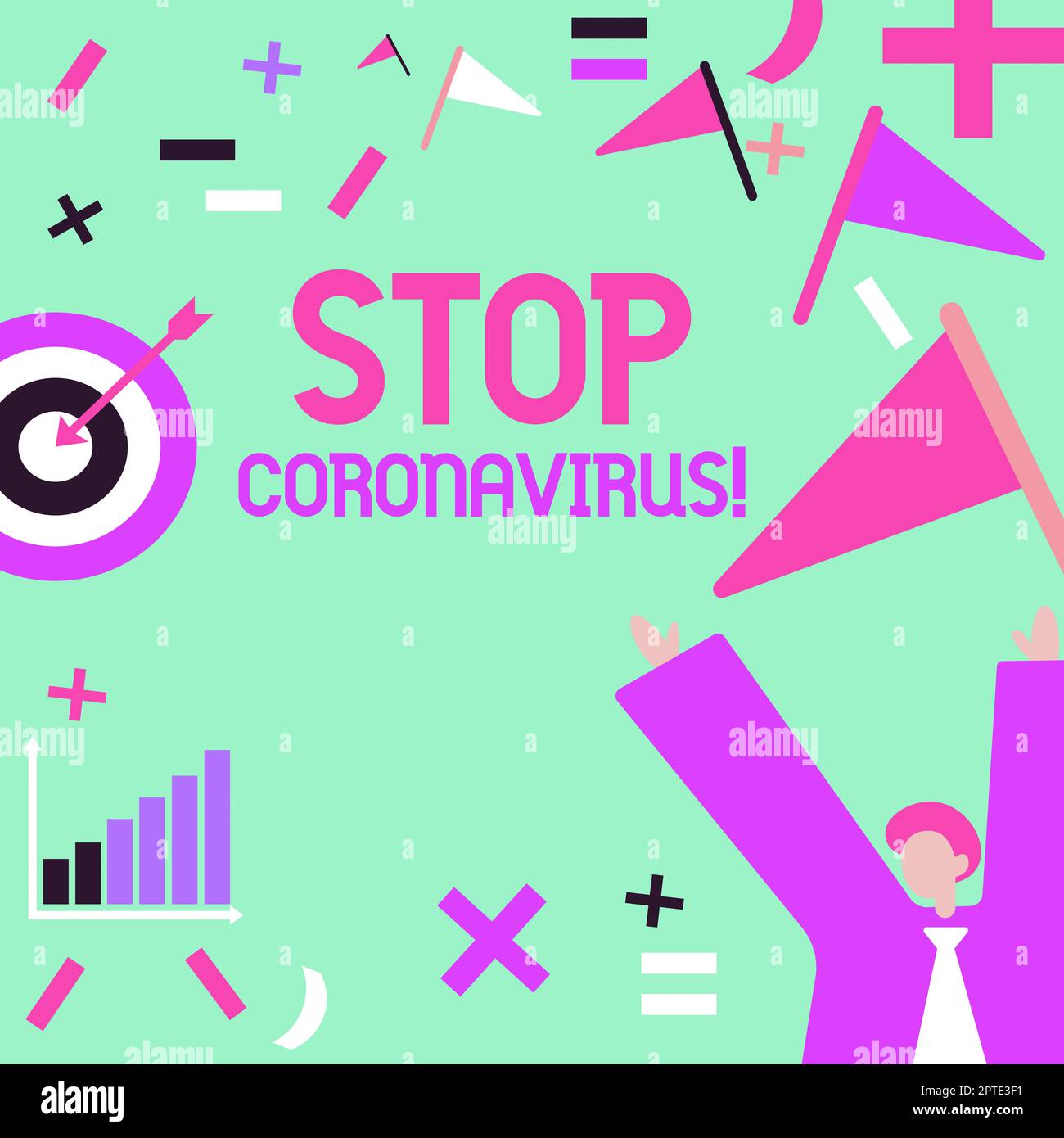 Text caption presenting Stop Coronavirus, Conceptual photo advocating ...