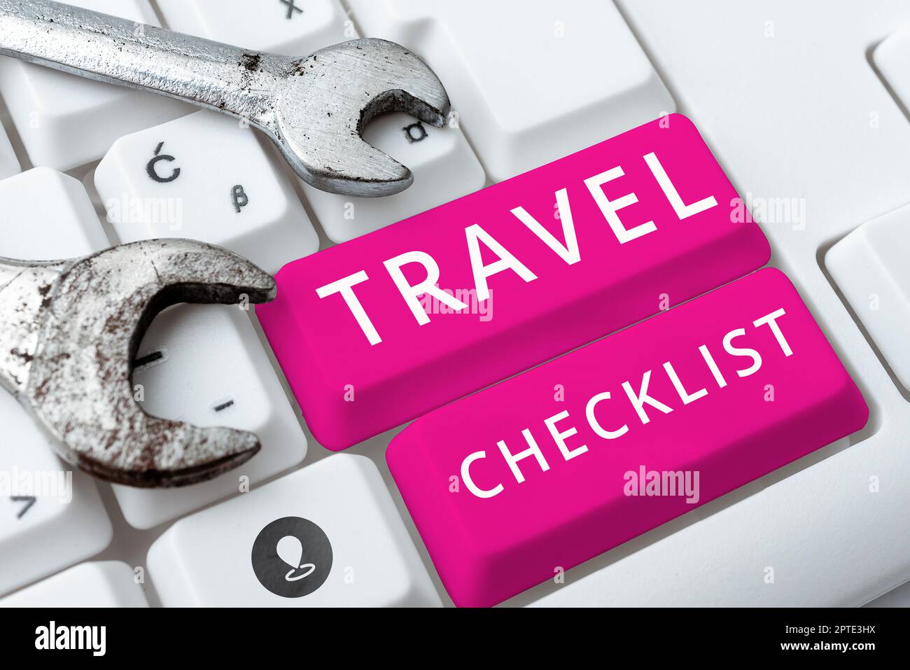 Hand writing sign Travel Checklist, Business approach the act of ...