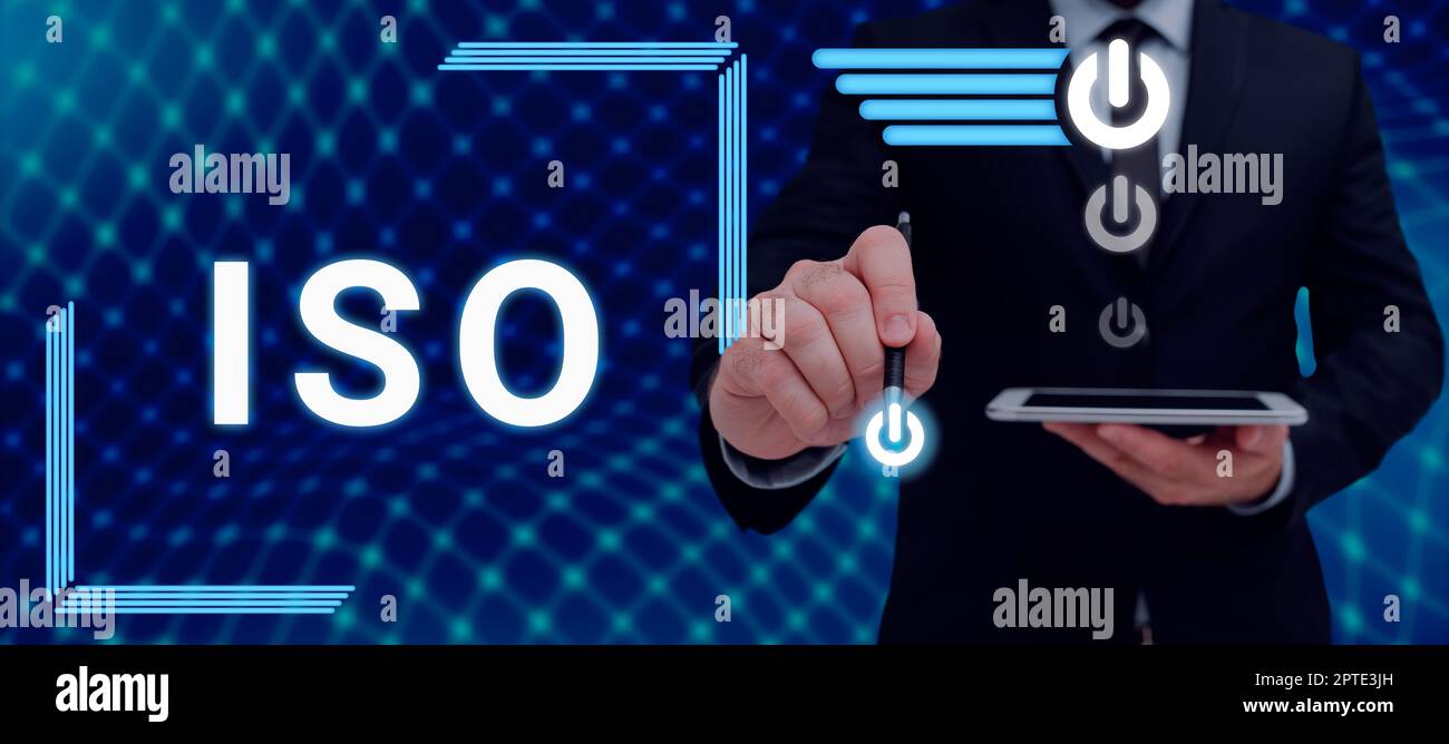 Conceptual display Iso, Business concept international standardsetting ...