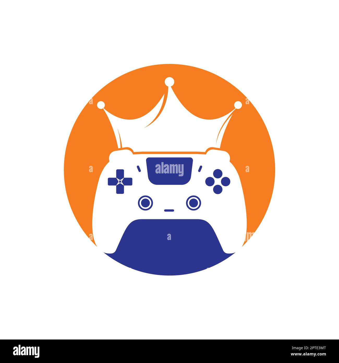 Game king vector logo design. Gamepad with crown vector icon design ...