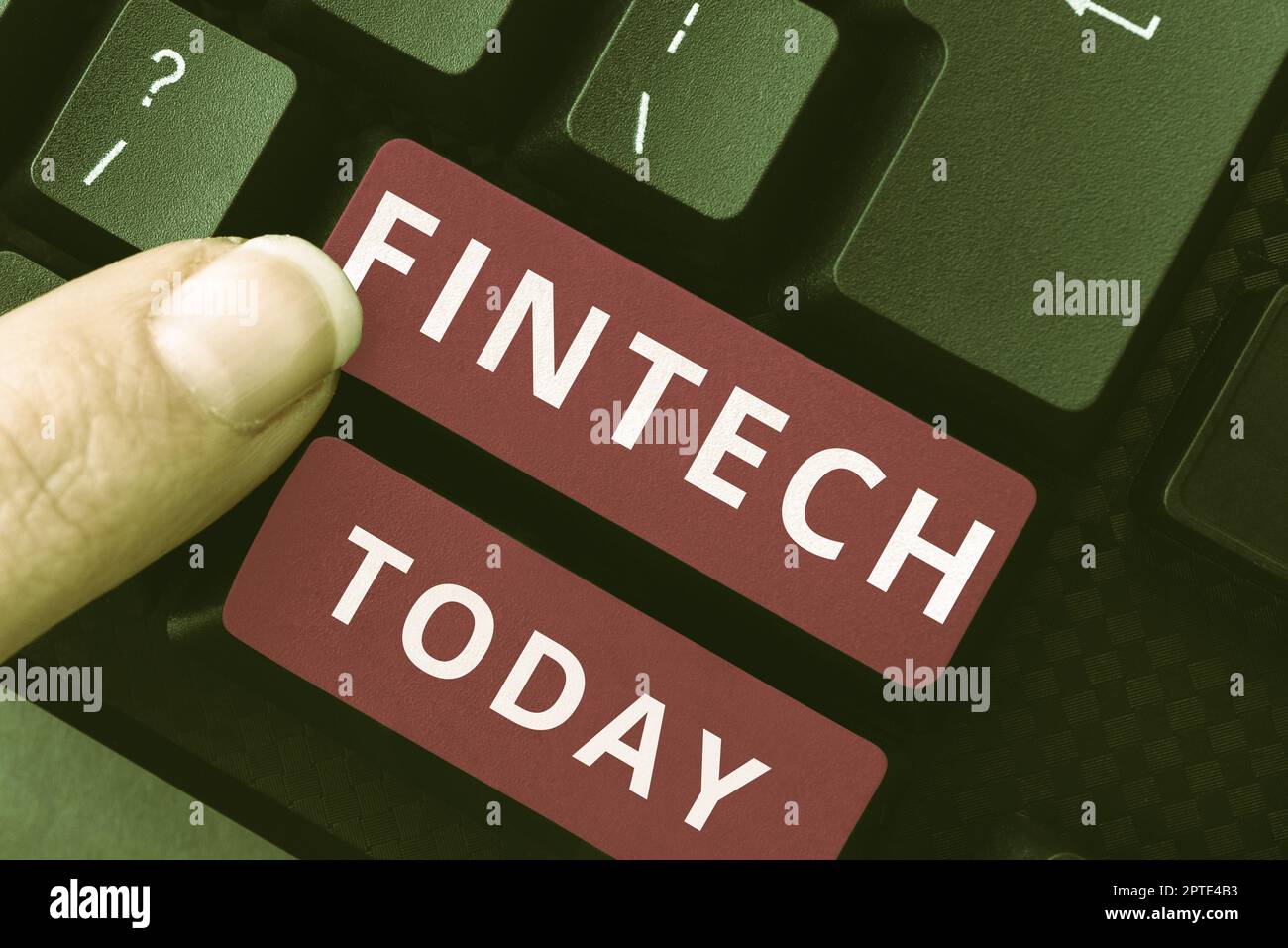 Text caption presenting Fintech, Business concept the integration of ... Text caption presenting Fintech, Business concept the integration of ...