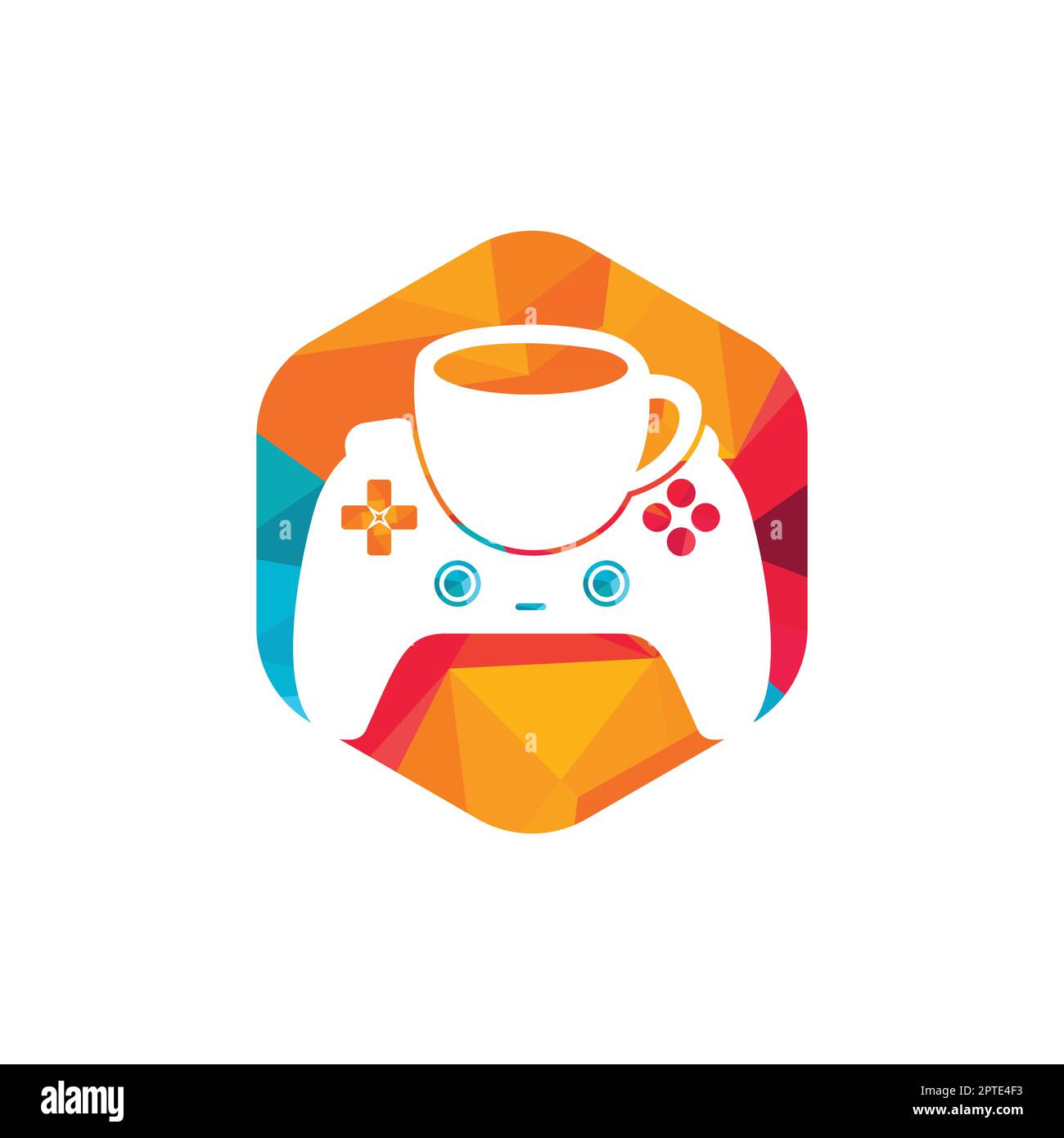 Gamer cafe vector logo design template Stock Vector Image & Art - Alamy