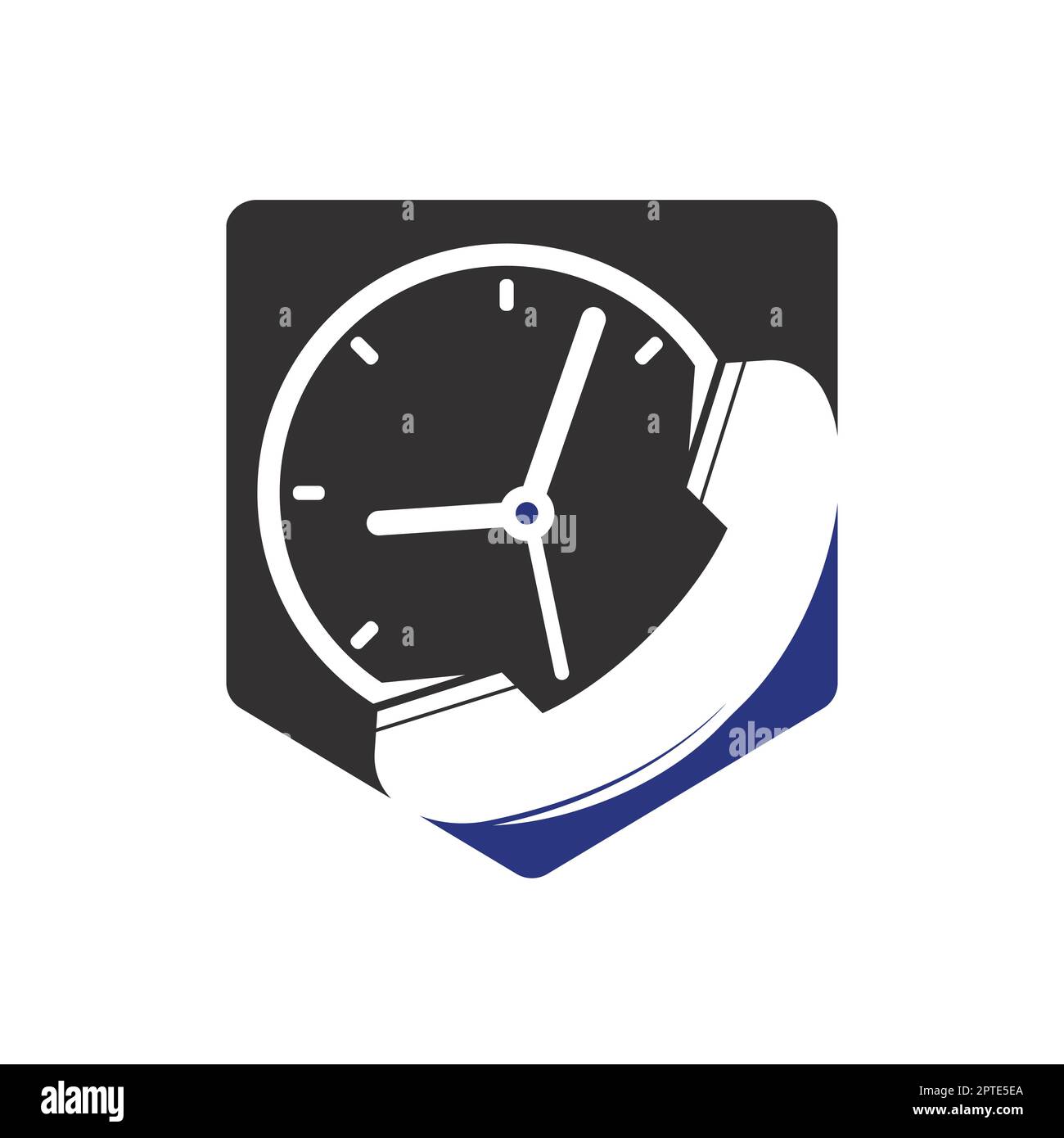 Call time vector logo design template. Support and service logo concept ...