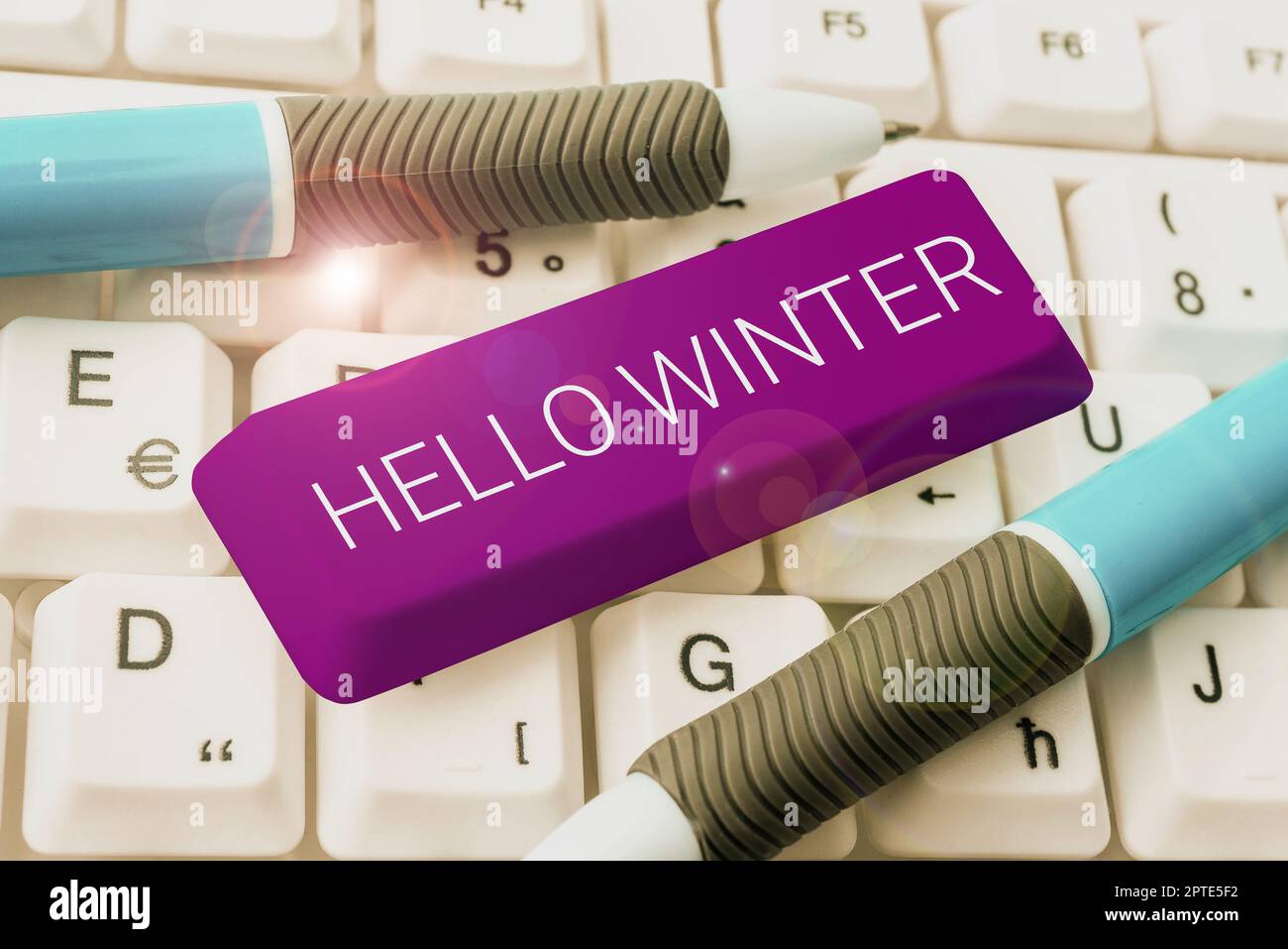 Text showing inspiration Hello Winter, Concept meaning coldest season ...