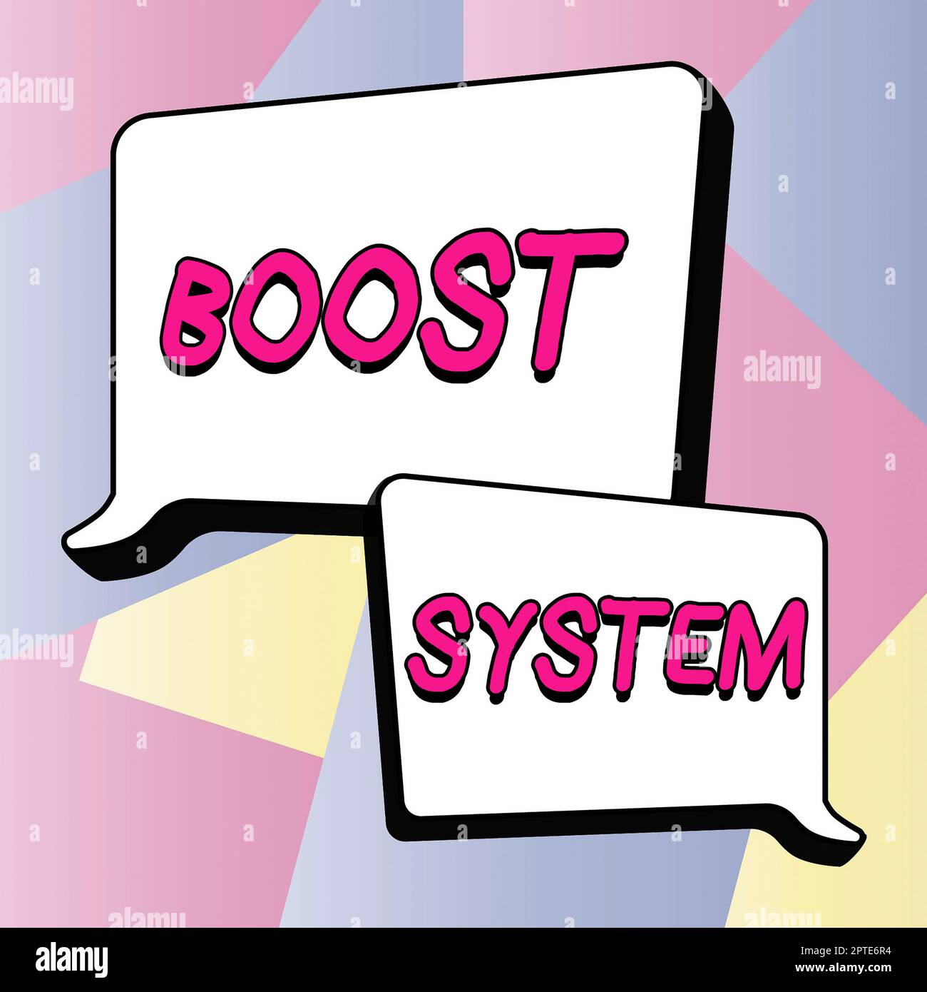 Sign displaying Boost System, Word Written on Rejuvenate Upgrade ...