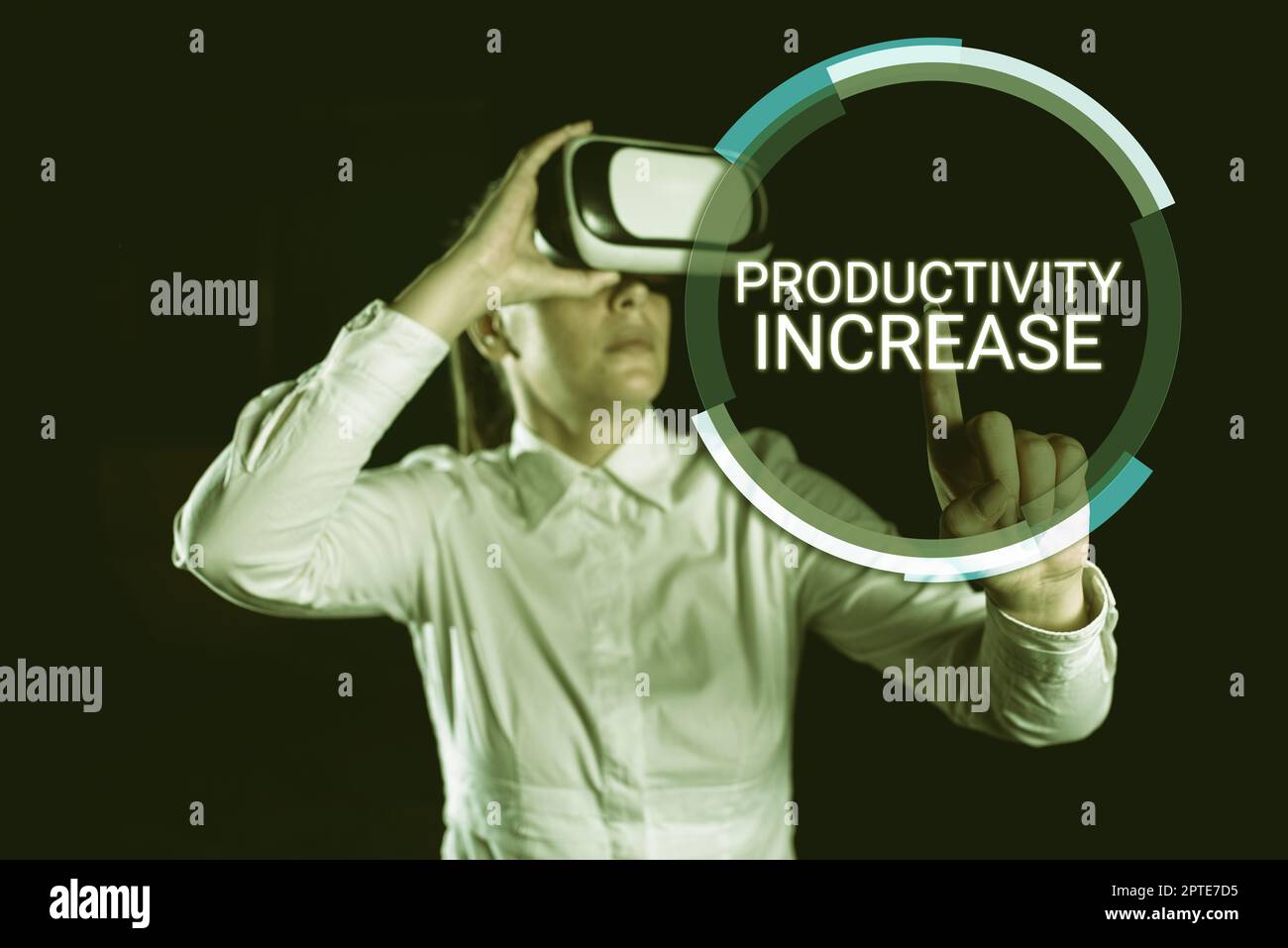 Sign displaying Productivity Increase, Concept meaning get more things done Output per unit of ...