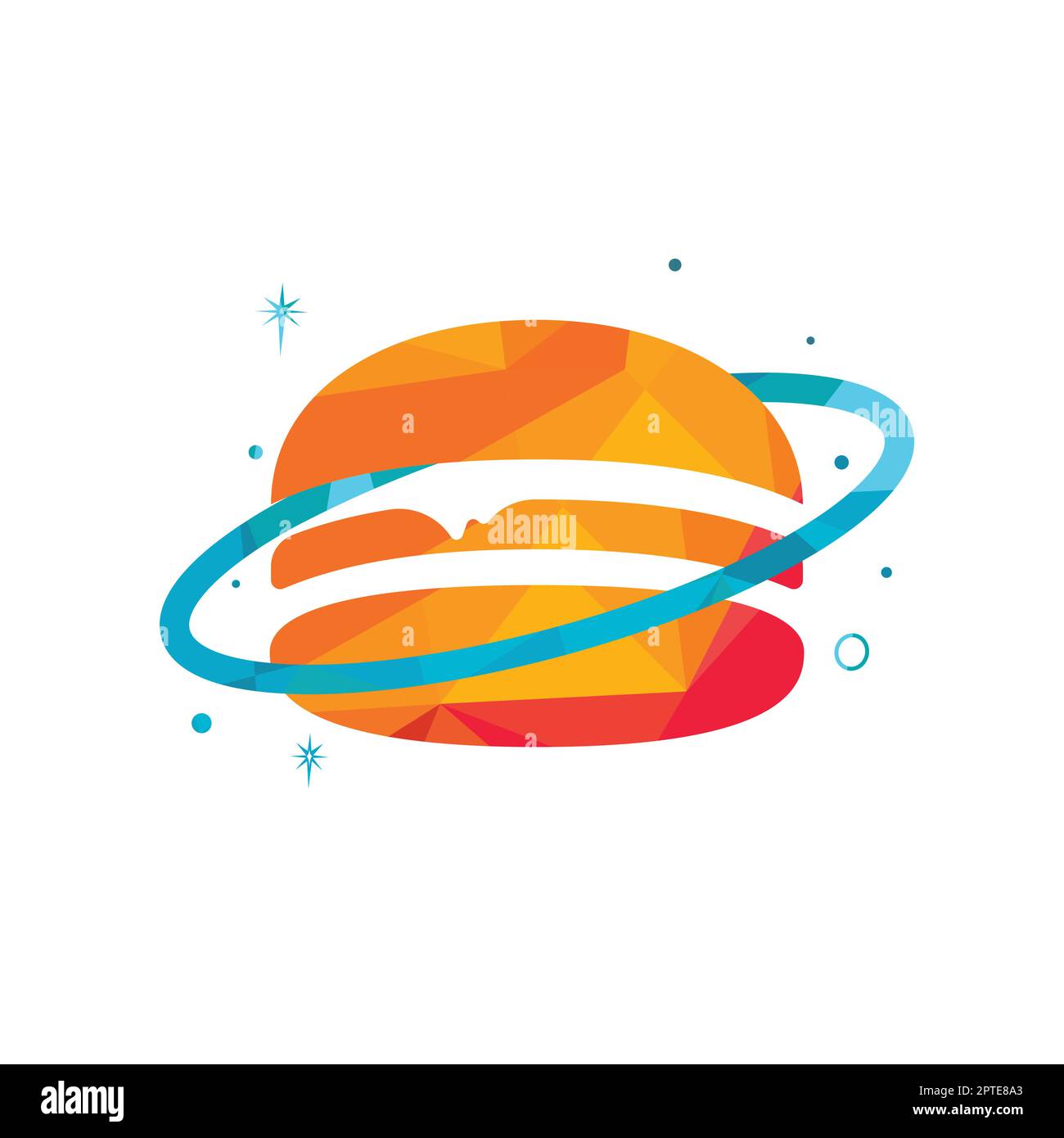 Burger planet vector logo design. Food cafÃ© and restaurant logo ...