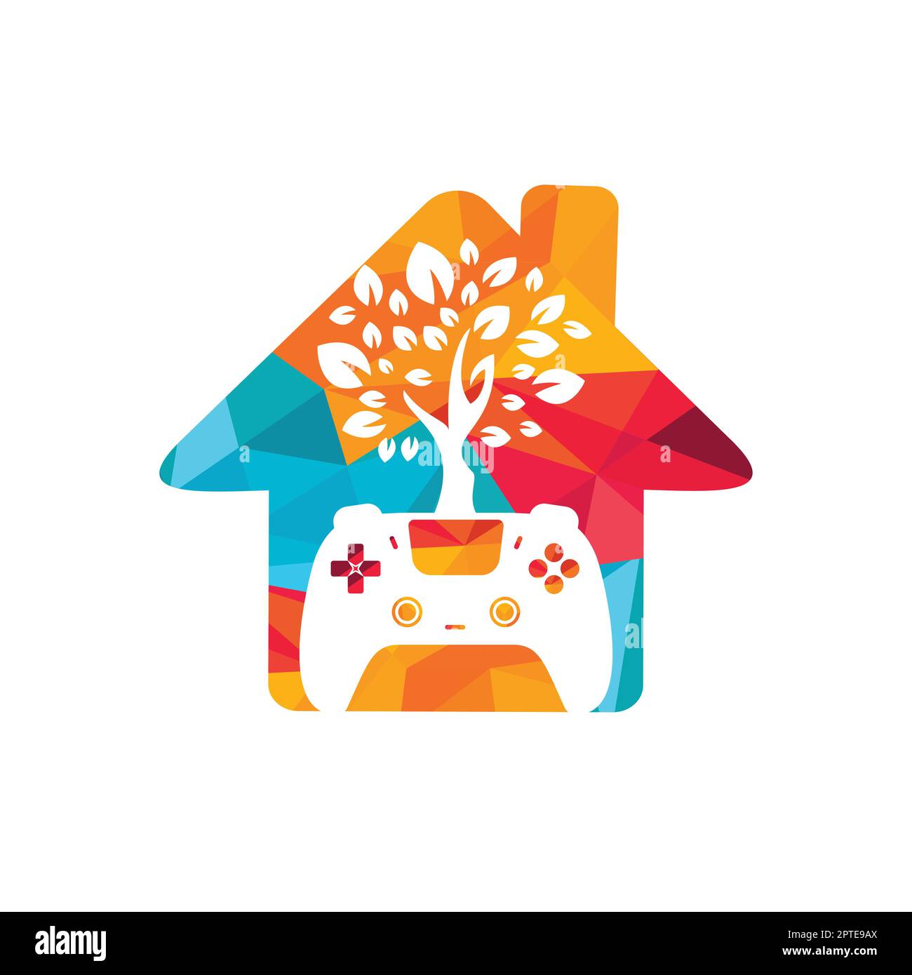 Eco game vector logo design. Green gamepad fresh leaf nature logo ...