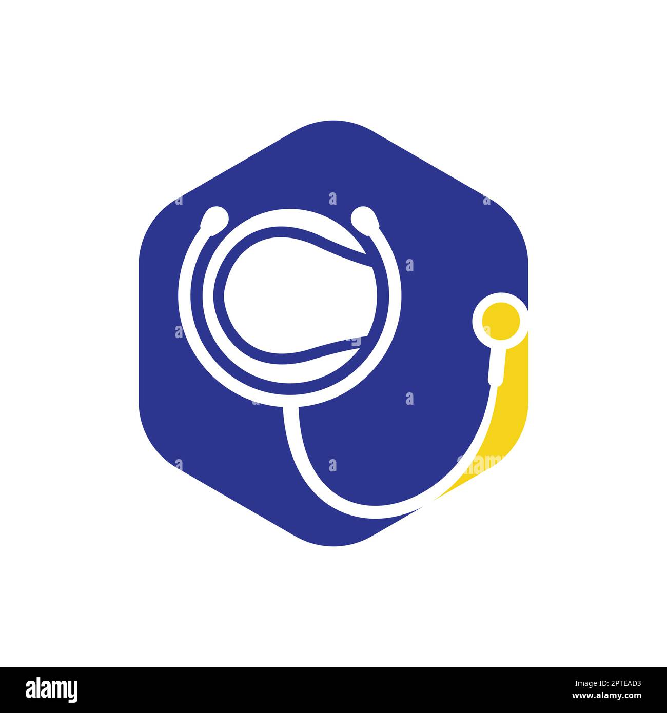 Tennis stethoscope vector logo design. Sports health and care logo ...