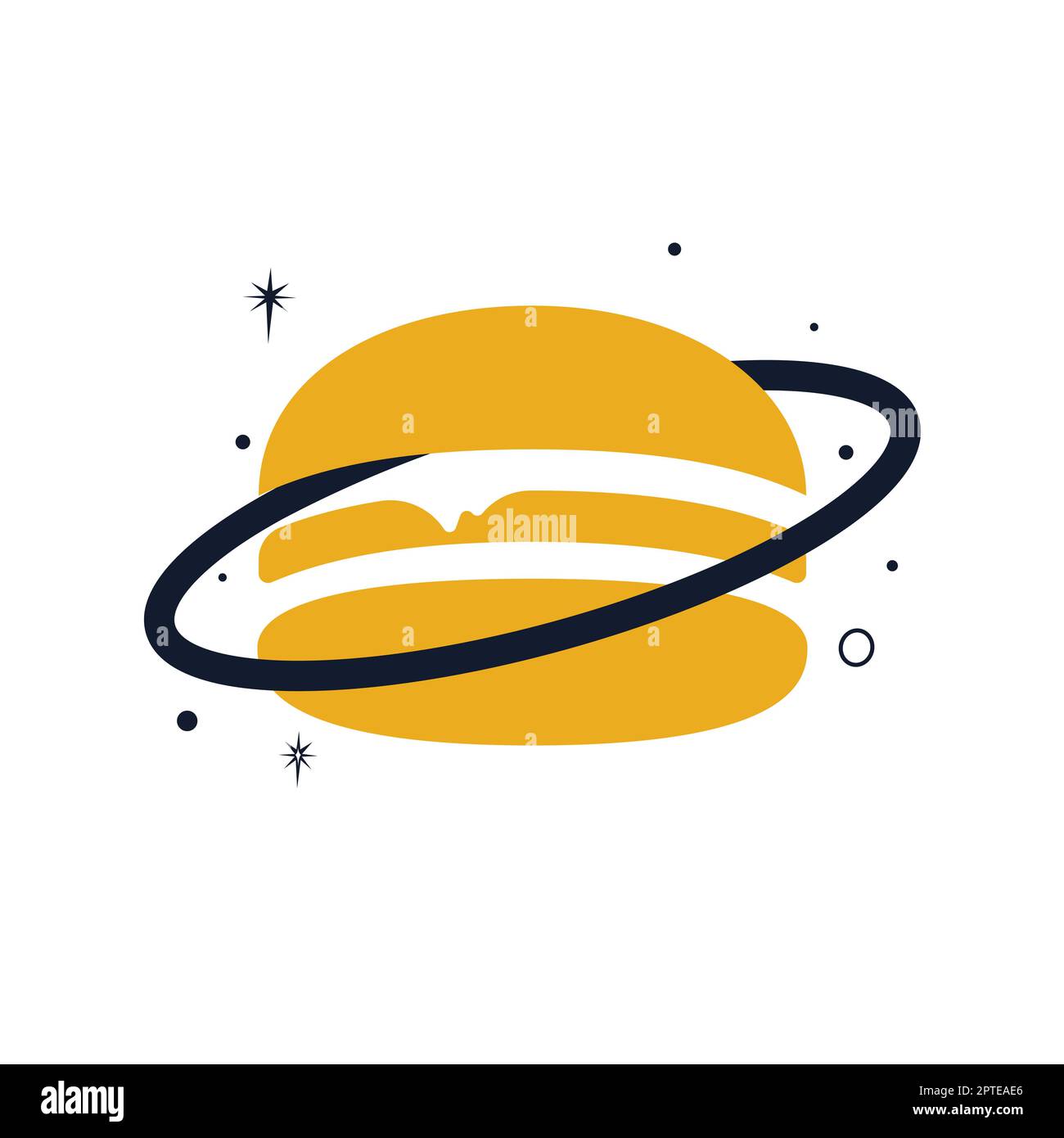 Burger planet vector logo design. Food cafÃ© and restaurant logo ...