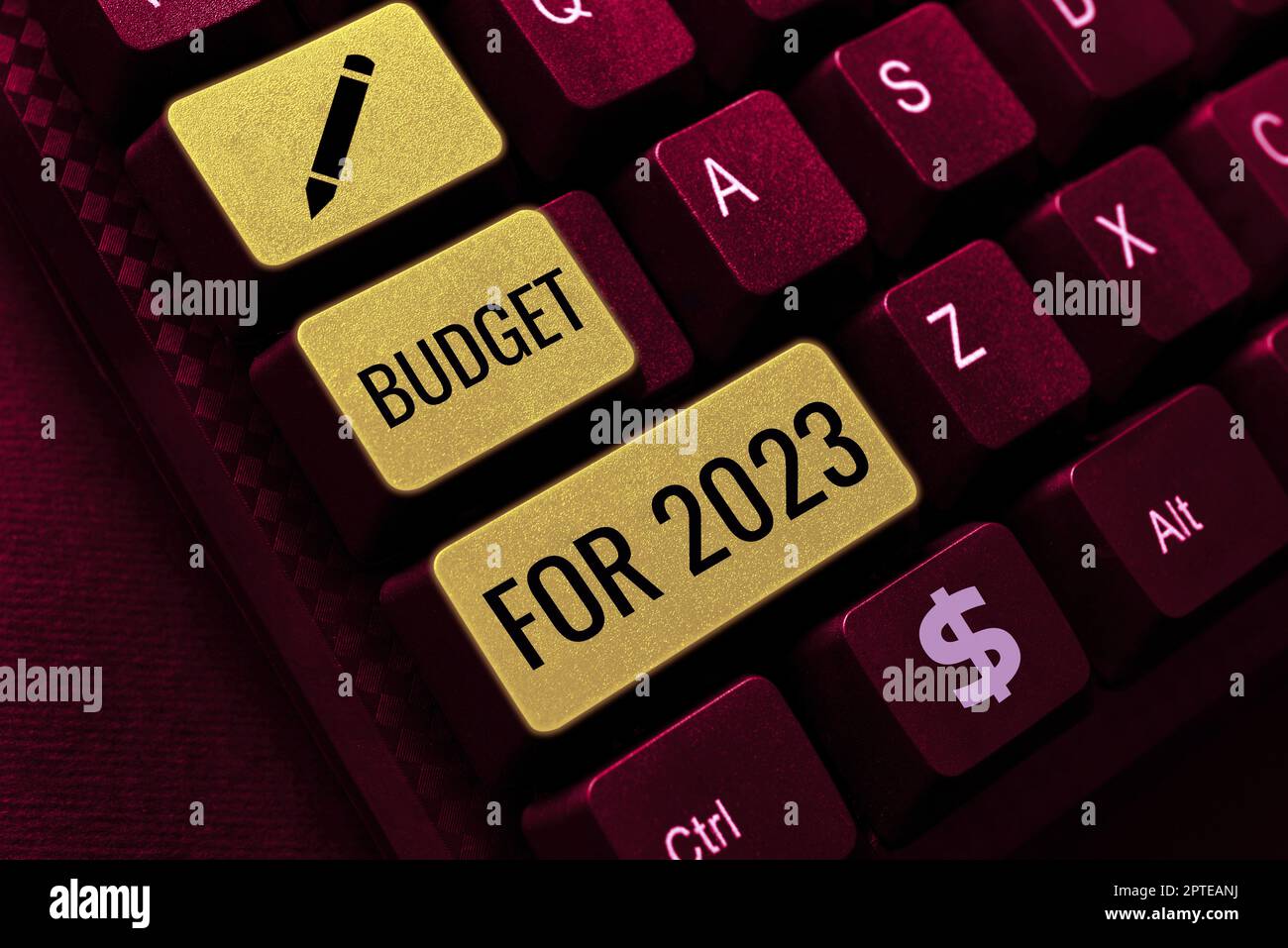 Sign displaying Budget For 2023, Word for An written estimates of ...