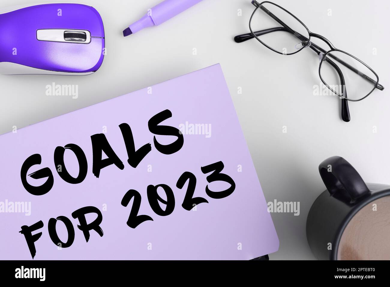 Hand writing sign Goals For 2023, Word for The following things you ...