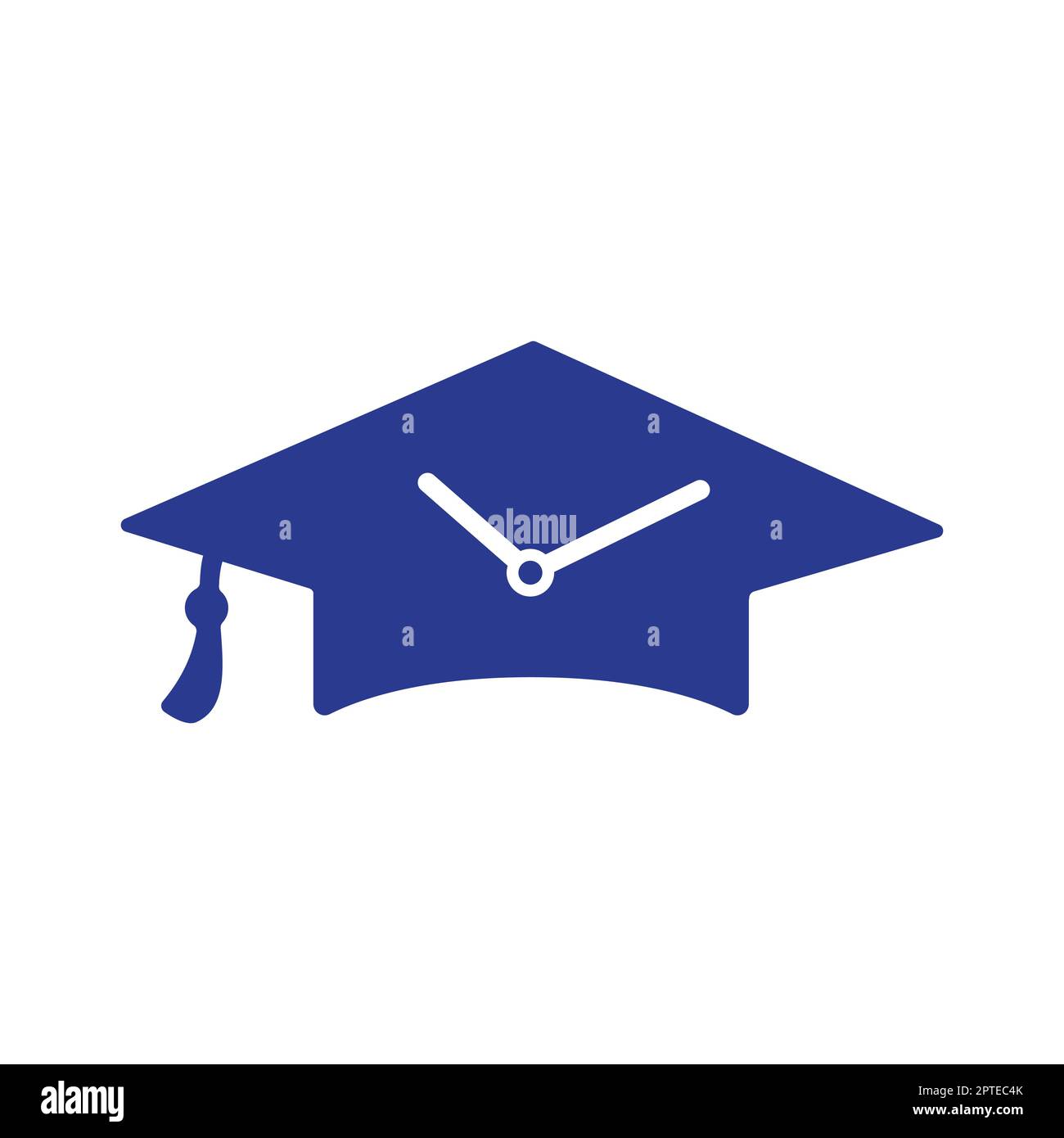 Study time vector logo design. Graduation hat with clock icon design ...