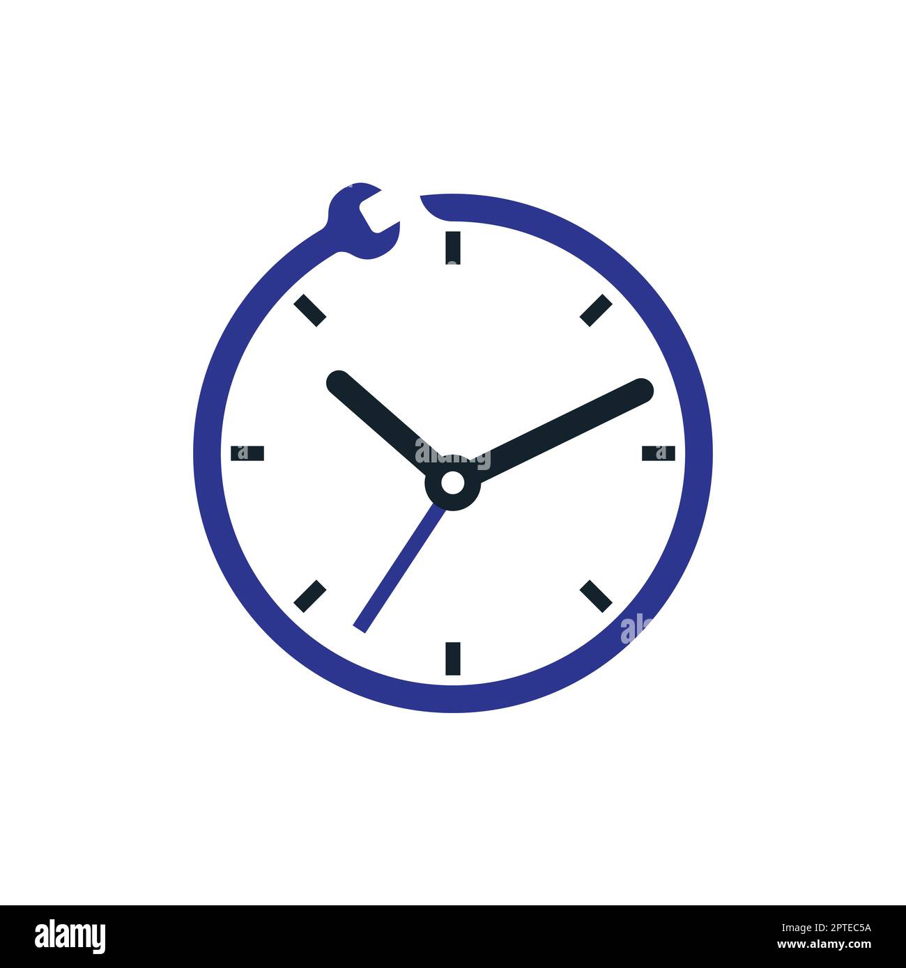 Service time vector logo design. Repair time logo design template Stock ...