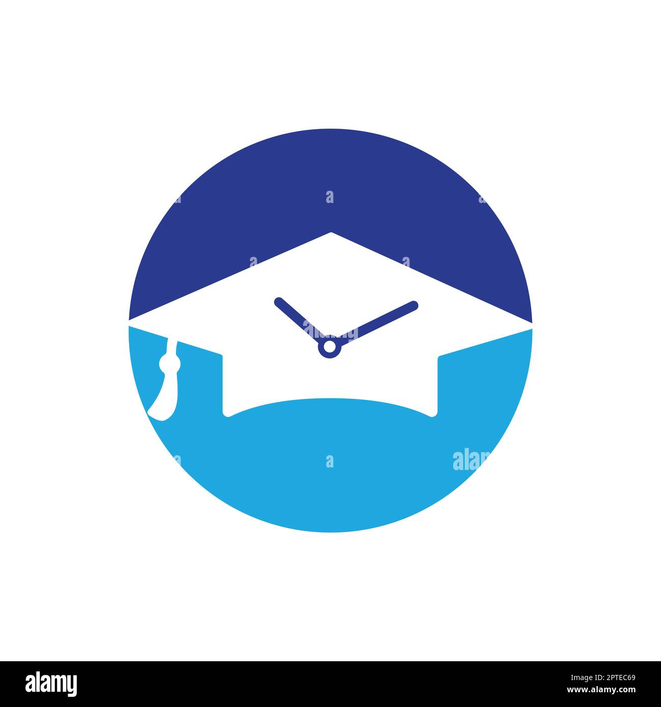 Study time vector logo design. Graduation hat with clock icon design ...