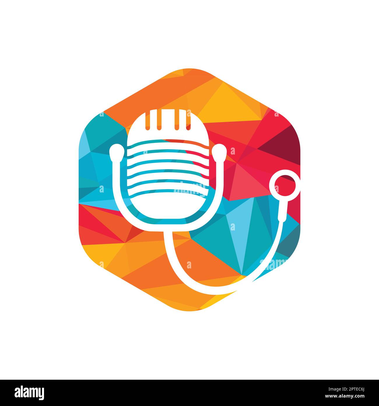 Doctor podcast vector logo design. Stethoscope and microphone ...