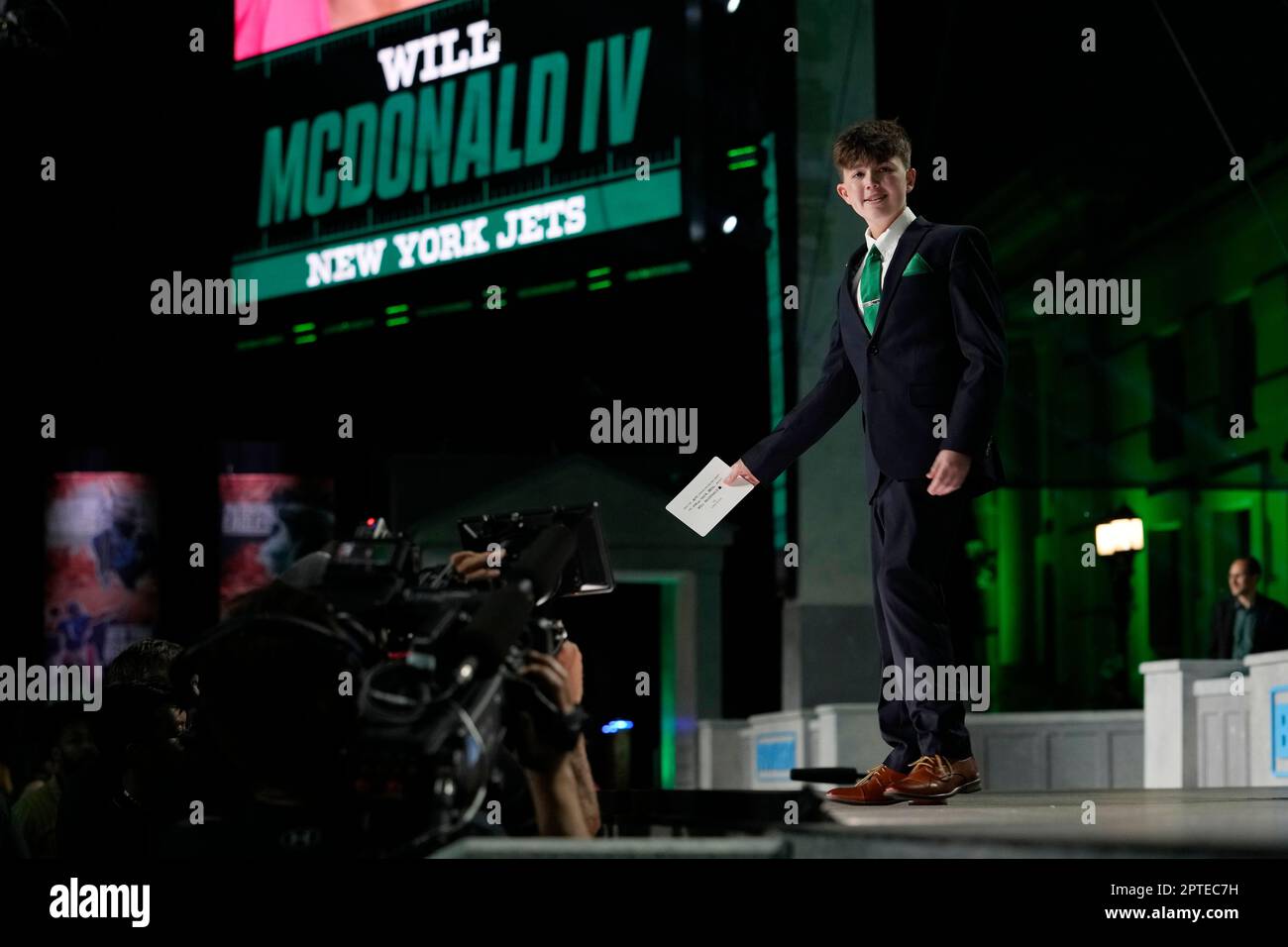 Cancer survivor Kyle Stickles, right, who is a Make-A-Wish kid, stands ...