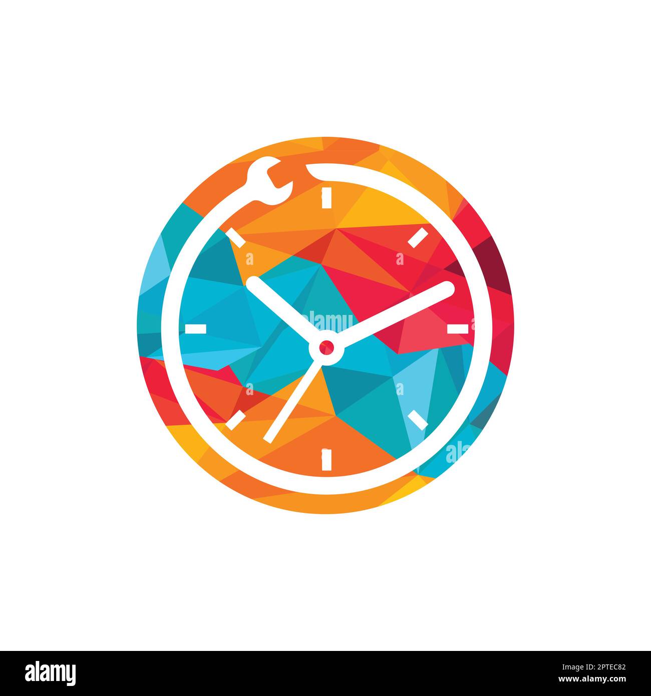 Service time vector logo design. Repair time logo design template Stock ...