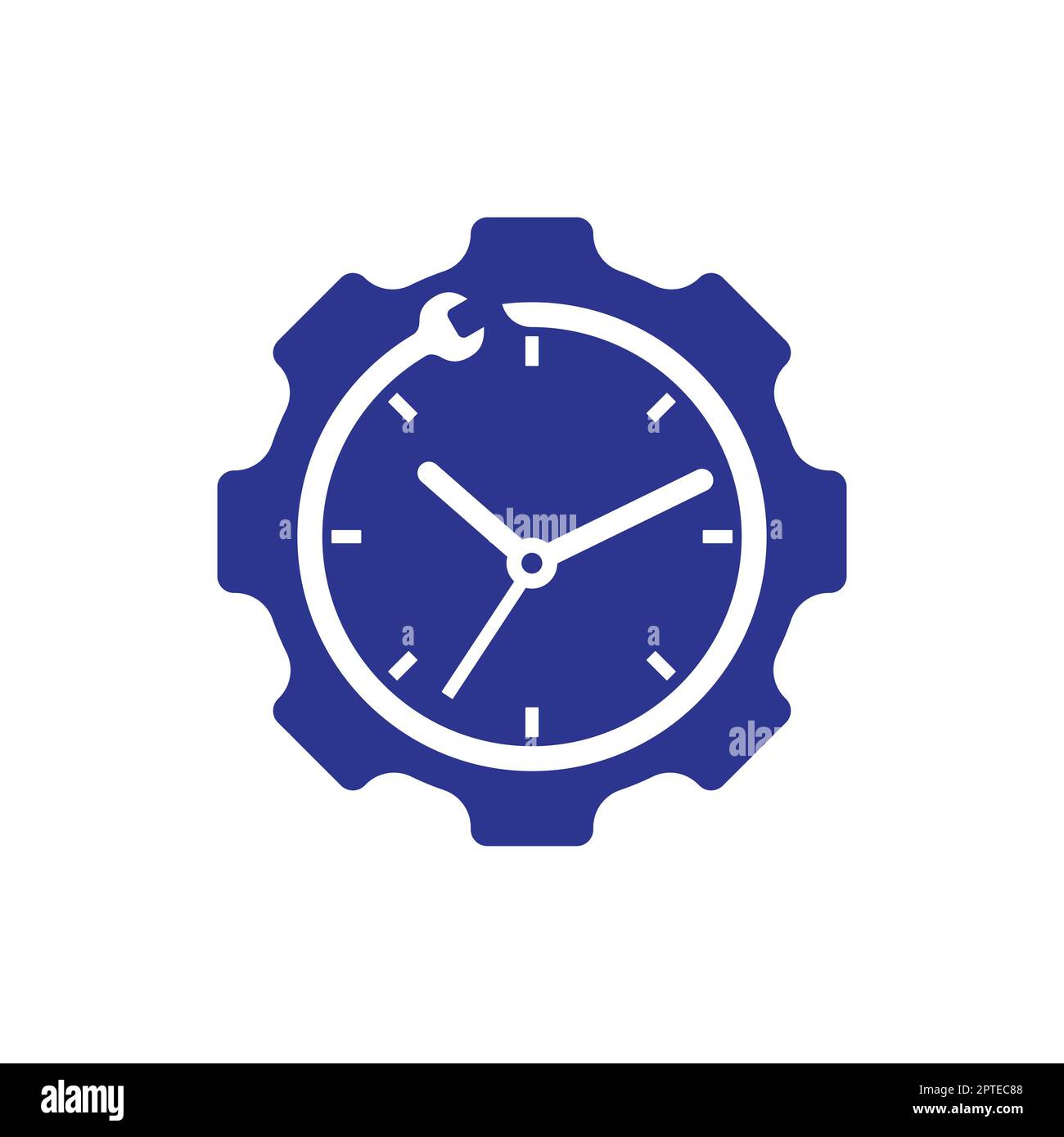 Service time vector logo design. Repair time logo design template Stock ...