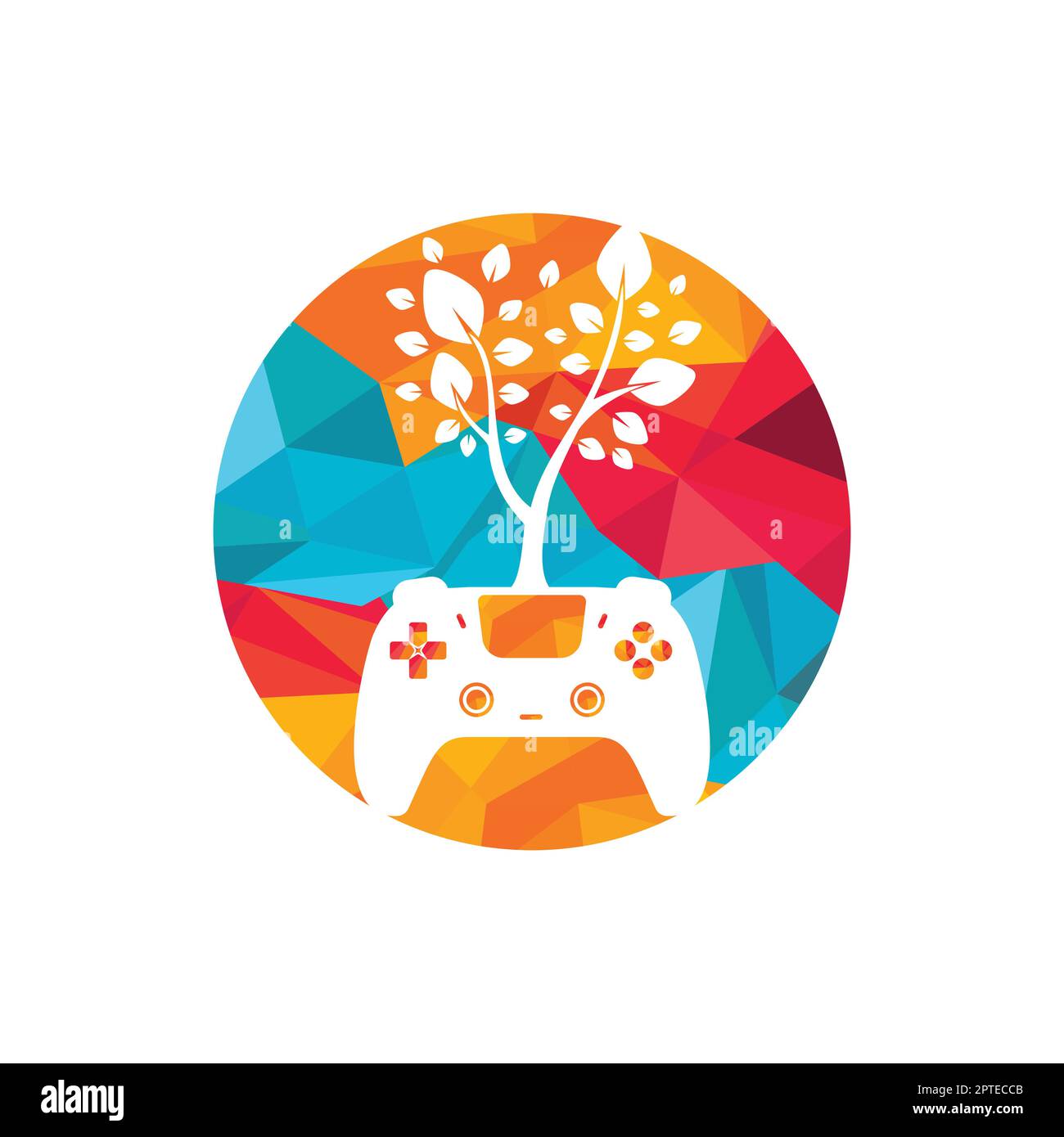 Eco game vector logo design. Green gamepad fresh leaf nature logo ...