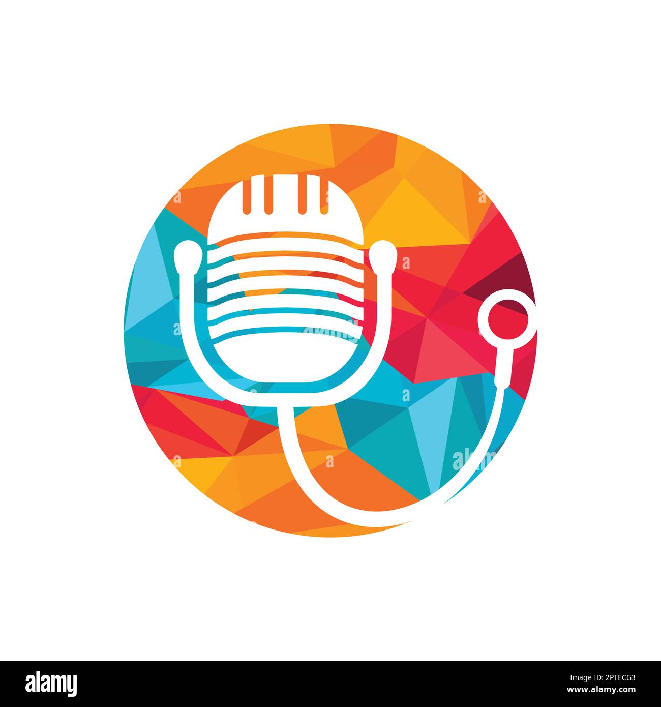 Doctor podcast vector logo design. Stethoscope and microphone ...