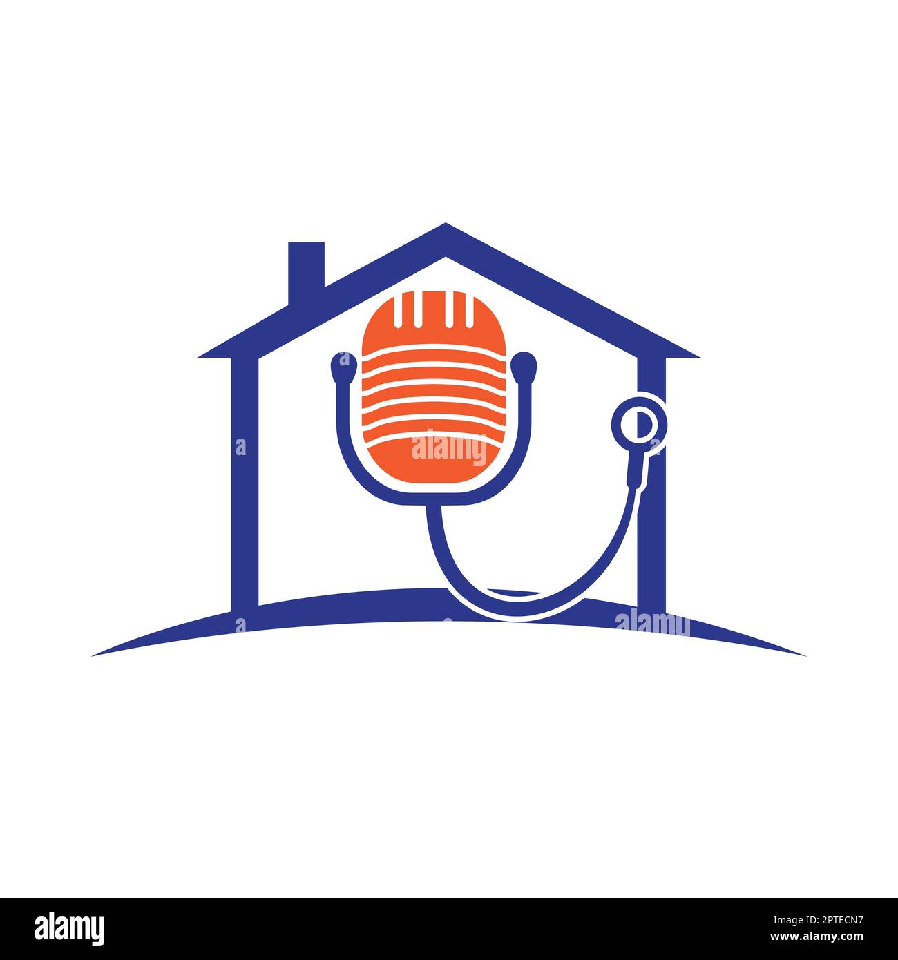 Doctor podcast vector logo design. Stethoscope and microphone ...