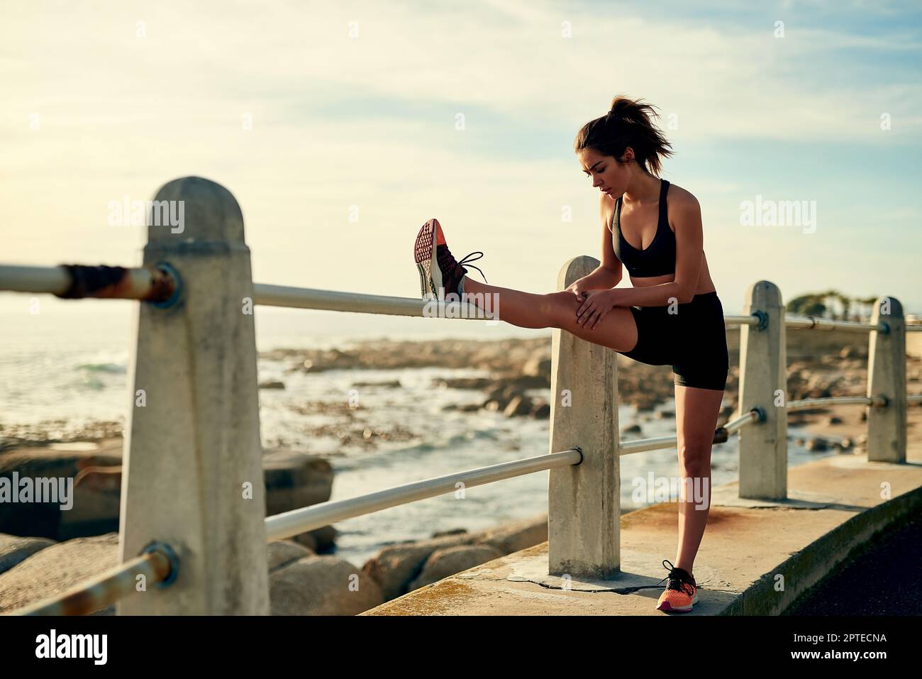 Everyday I stretch my comfort zone a little further. a young sporty ...