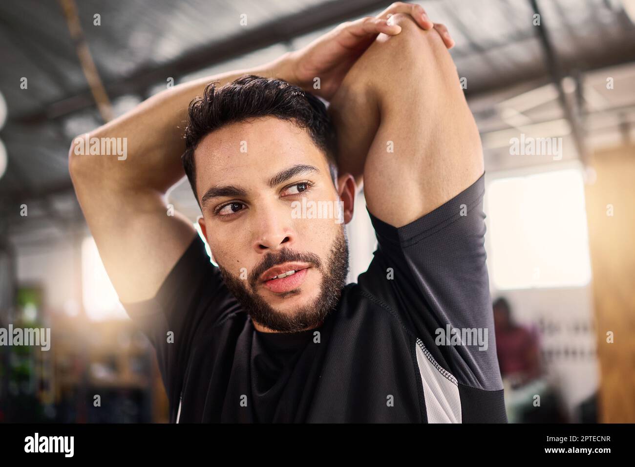 Male body builder arms up hi-res stock photography and images - Alamy