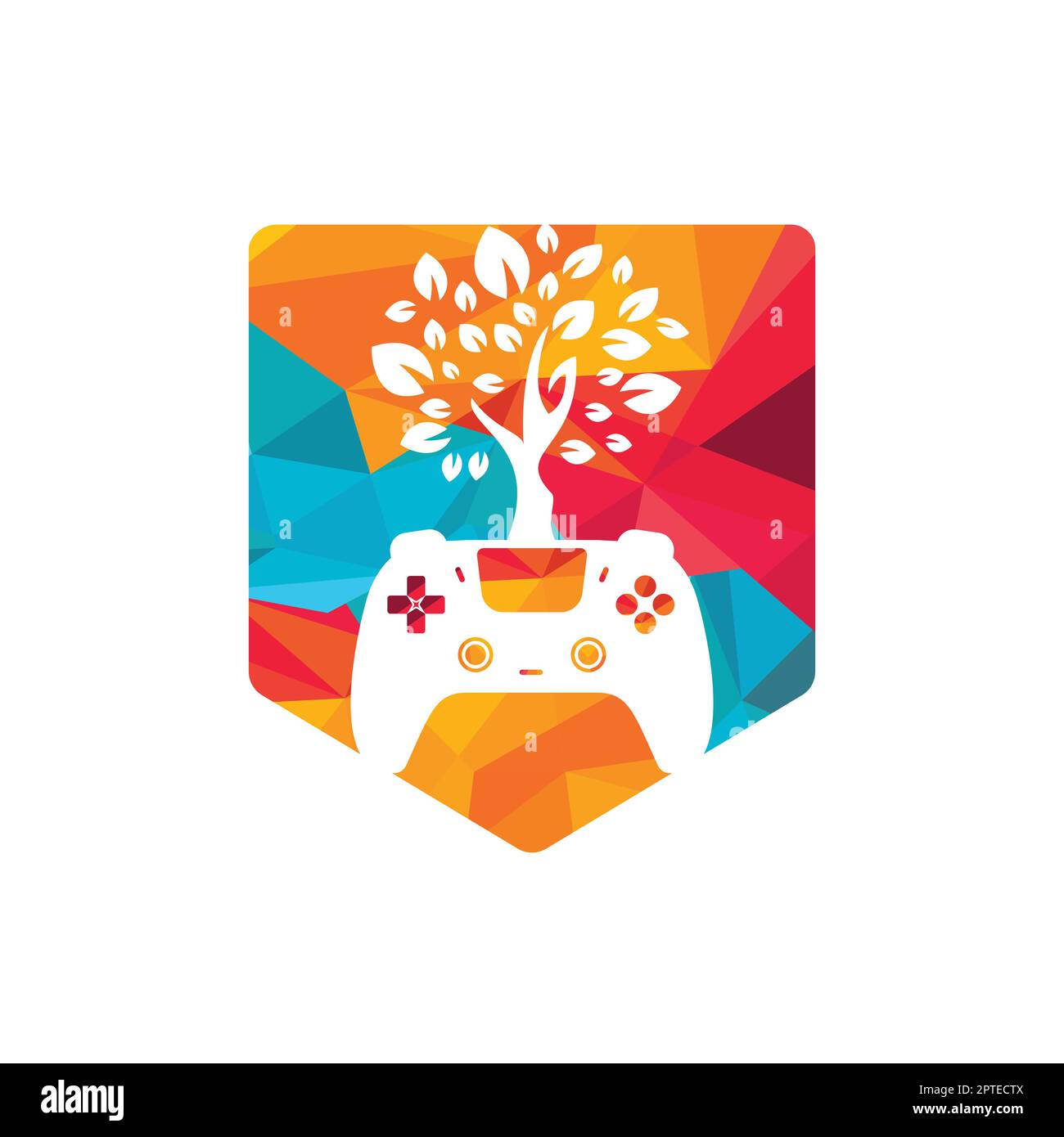 Eco game vector logo design. Green gamepad fresh leaf nature logo ...
