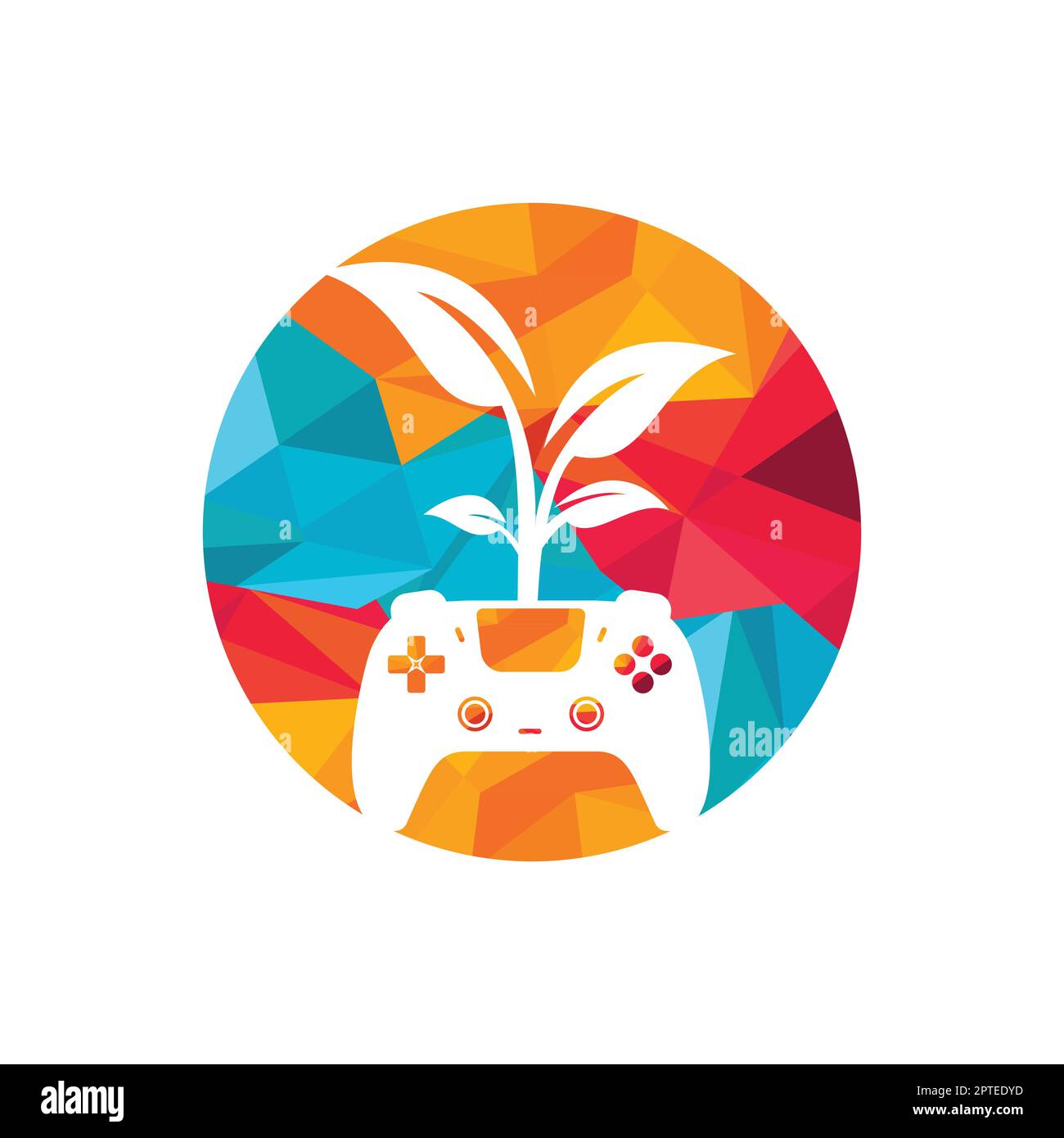 Eco game vector logo design. Green gamepad fresh leaf nature logo ...