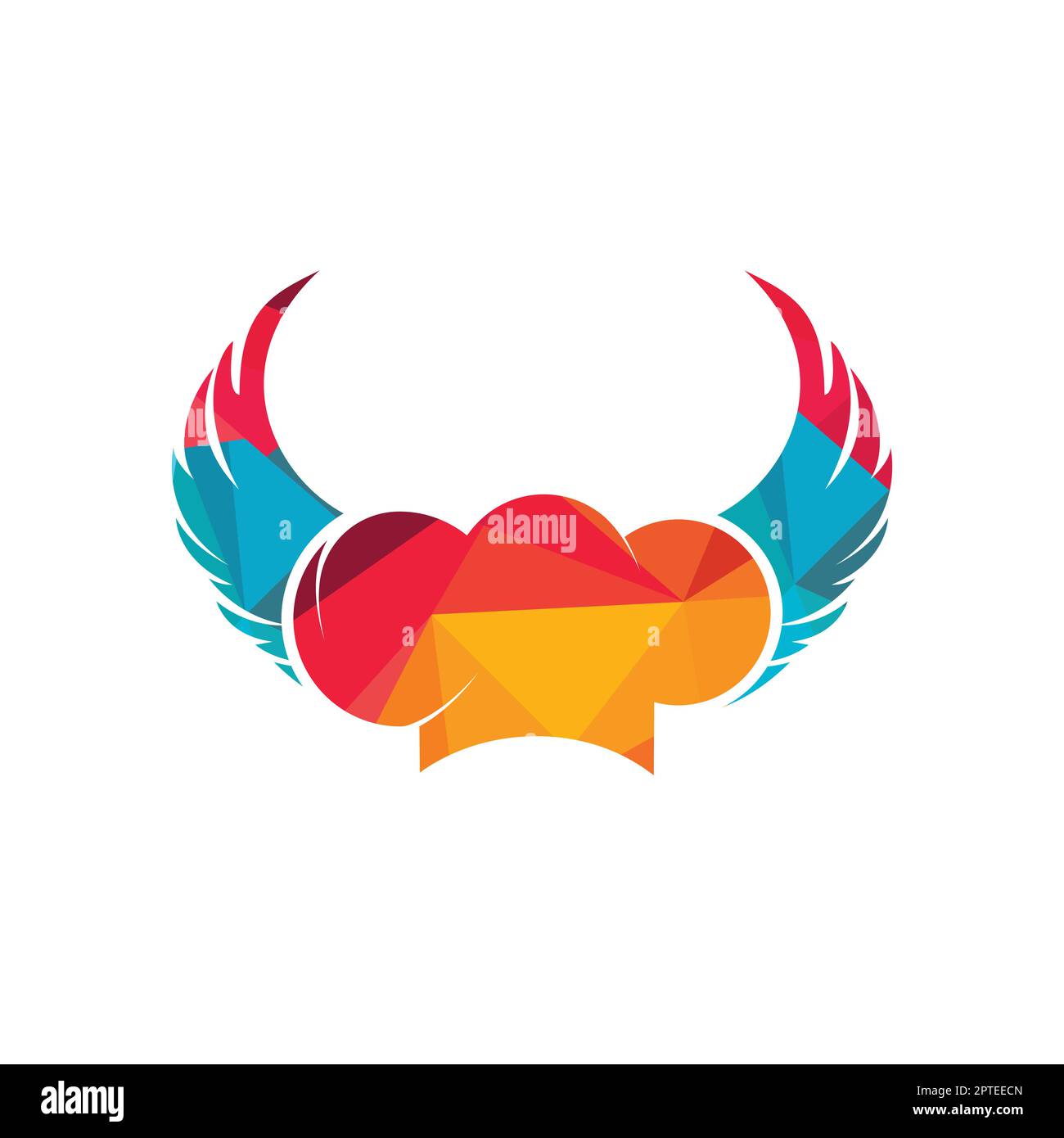 Flying chef vector logo design template. Chef hat with wings icon logo ...
