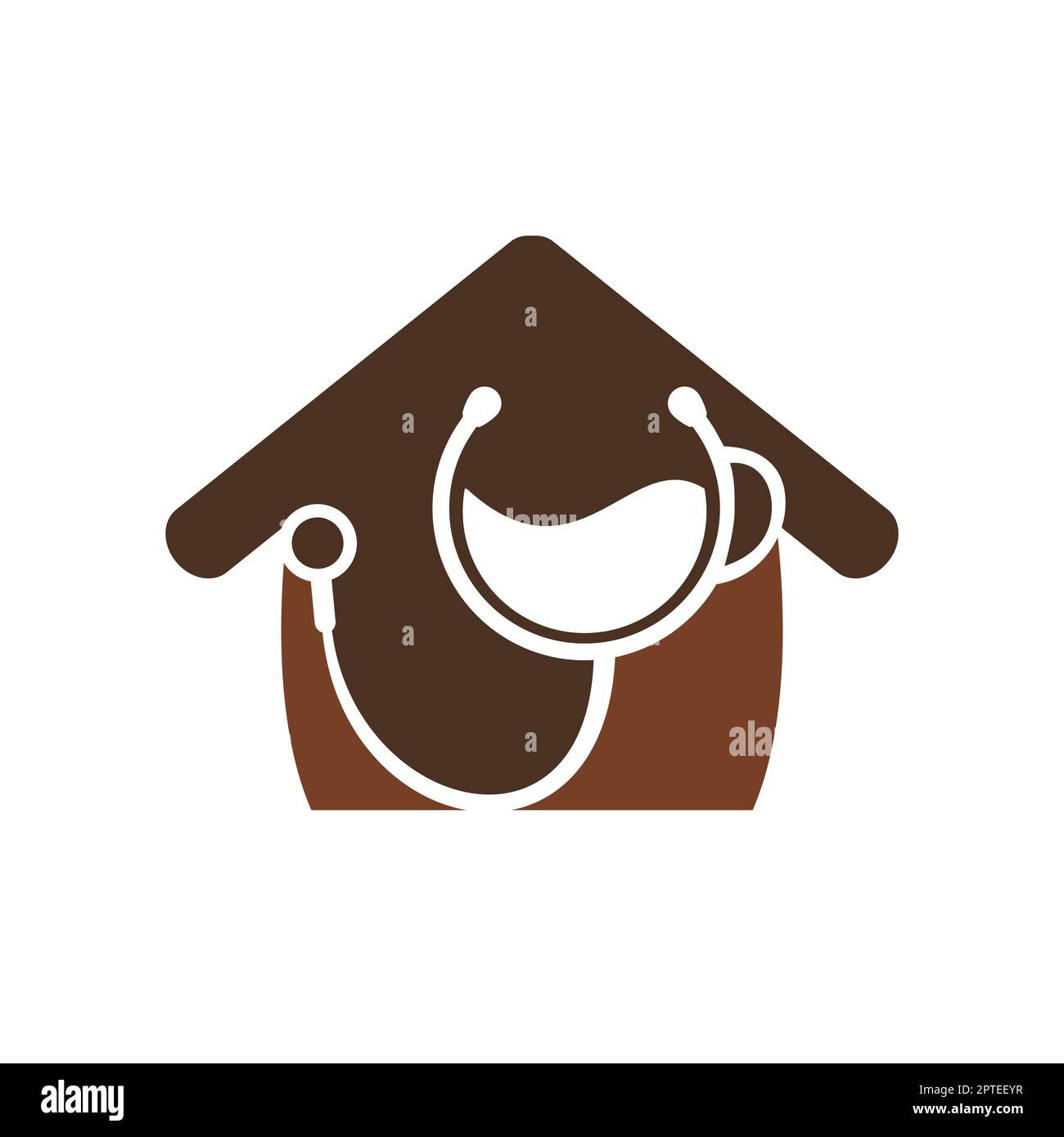 Healthy coffee vector logo design. Doctors stethoscope with coffee cup ...