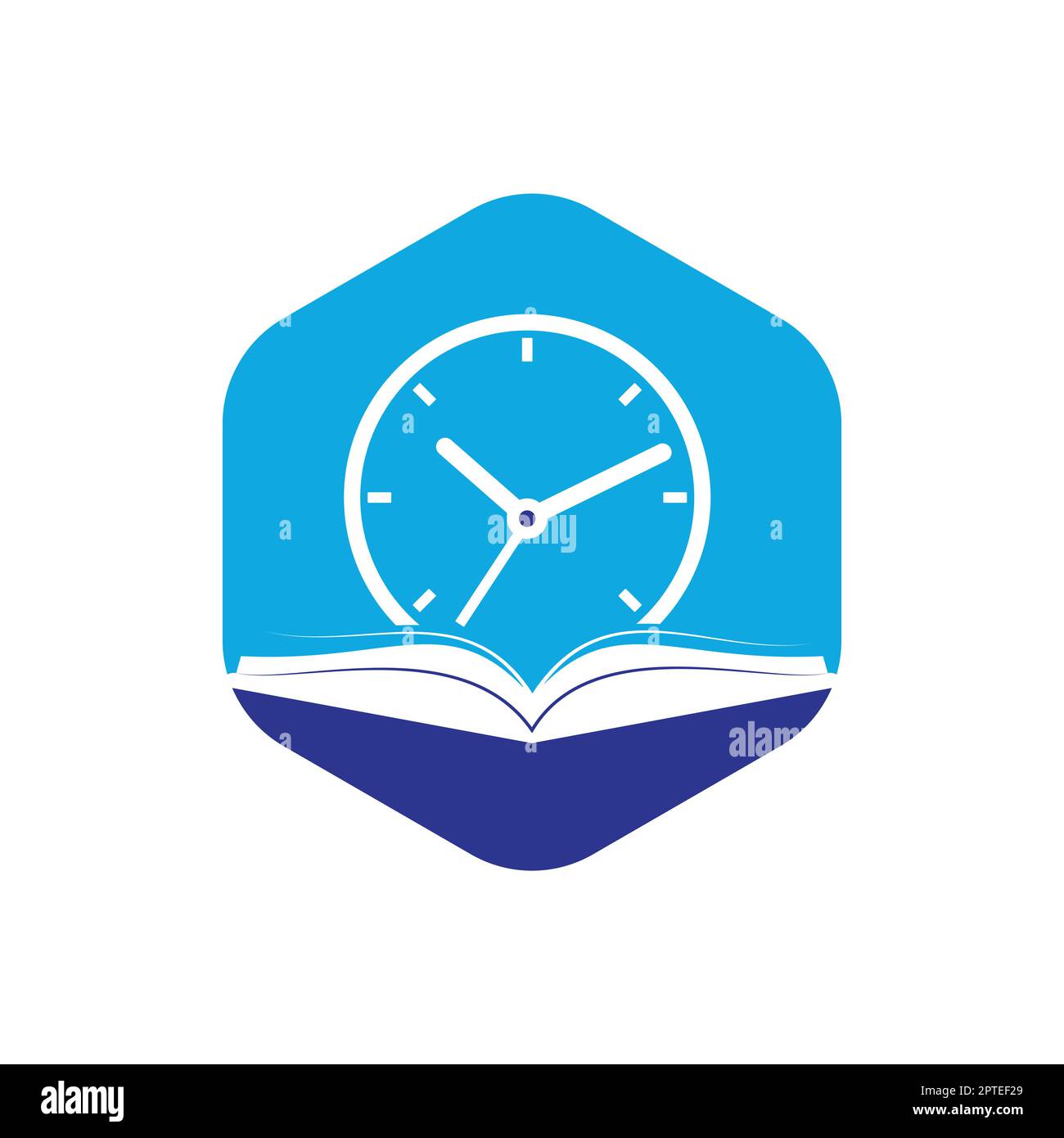 Study time vector logo design. Book with clock icon design Stock Vector ...