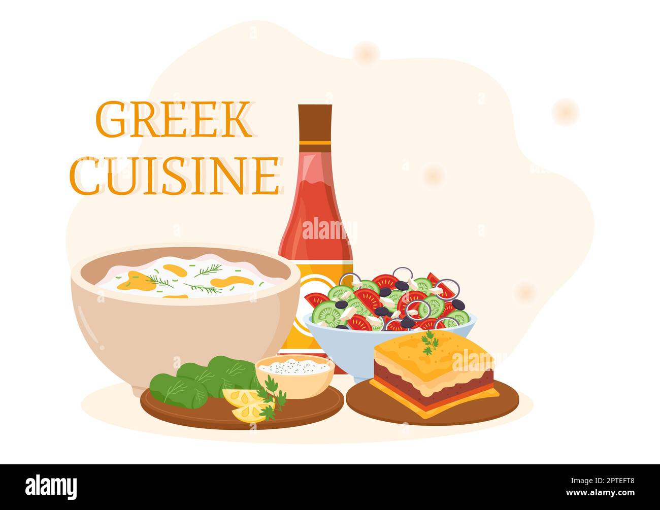 Greek Cuisine Restaurant Set Menu Delicious Dishes Traditional or ...