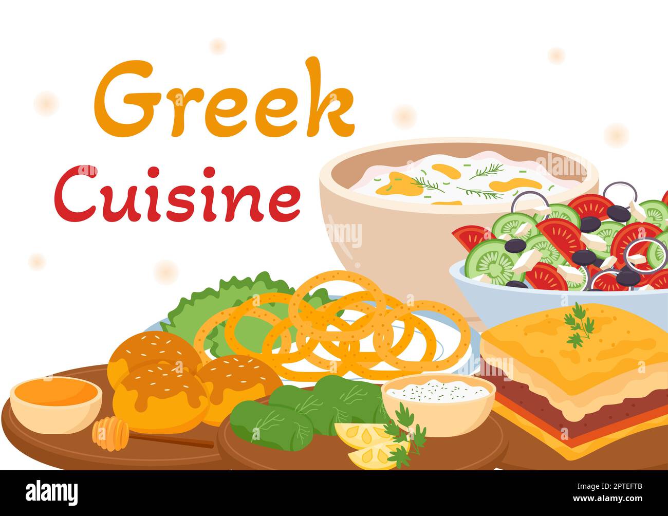 Greek Cuisine Restaurant Set Menu Delicious Dishes Traditional or ...