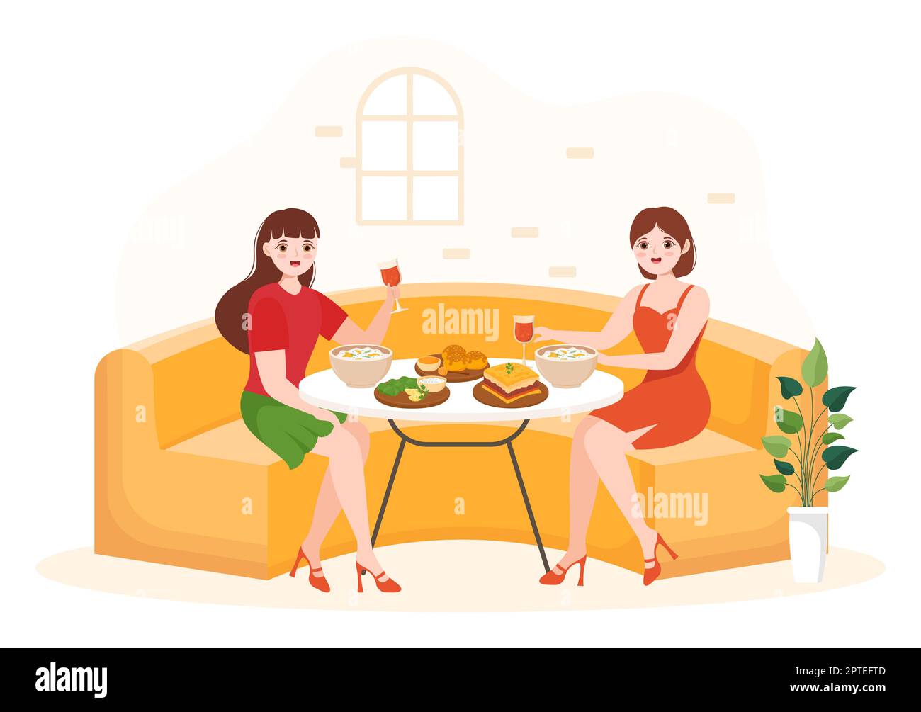 People Eating in Restaurant Greek Cuisine Delicious Dishes Traditional ...