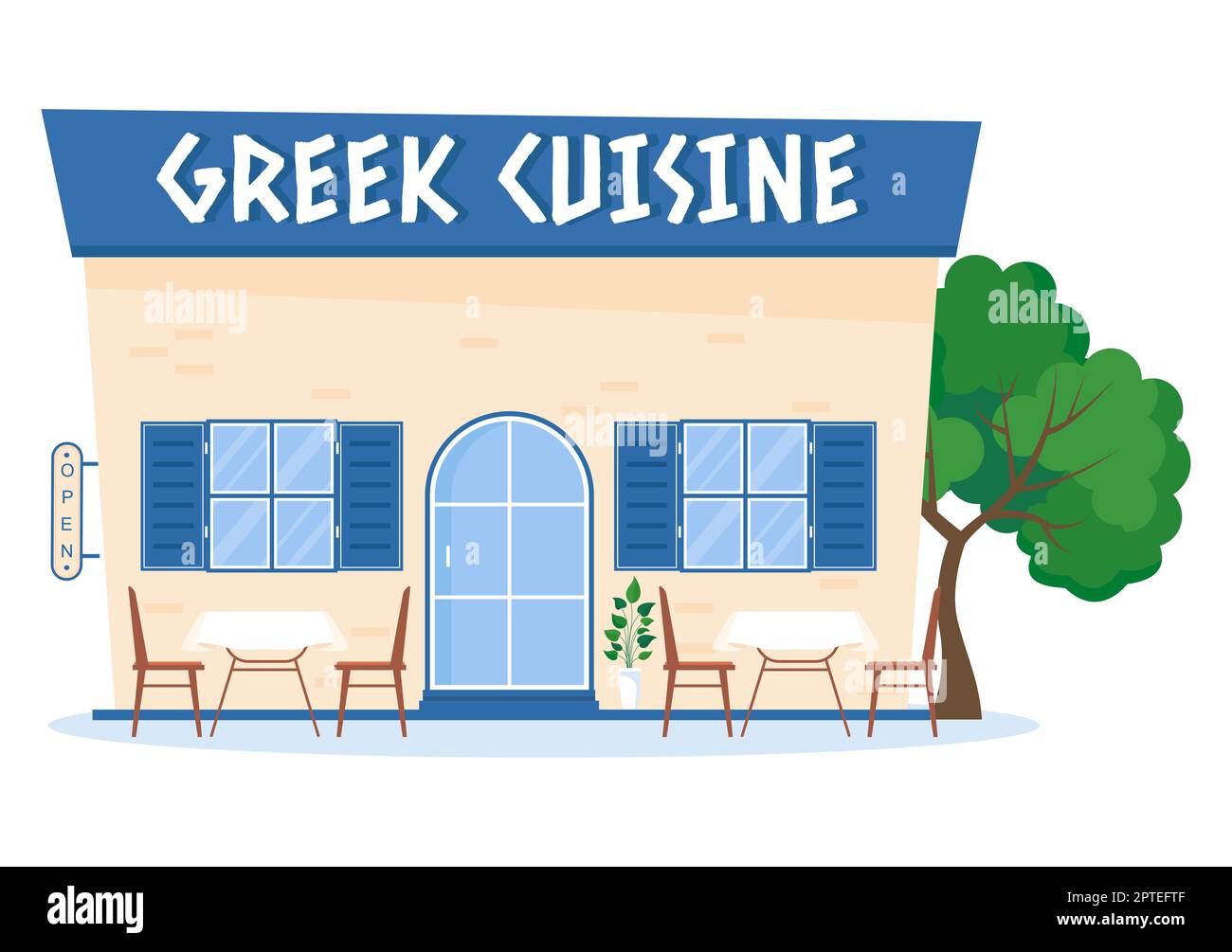 Greek Cuisine Restaurant Set Menu Delicious Dishes Traditional or ...